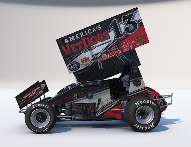 Americas Vet Dogs Dirt Sprint Car 410 by Zane Rutherford - Trading Paints