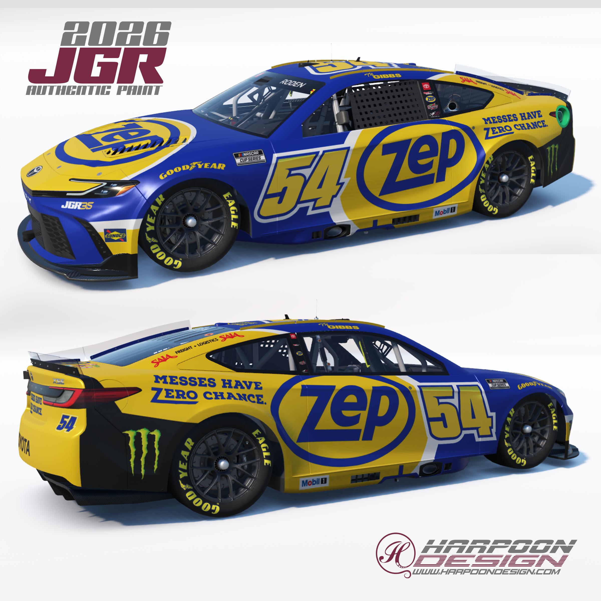 2026 Ty Gibbs Zep Toyota Camry No Num by Brantley Roden - Trading Paints