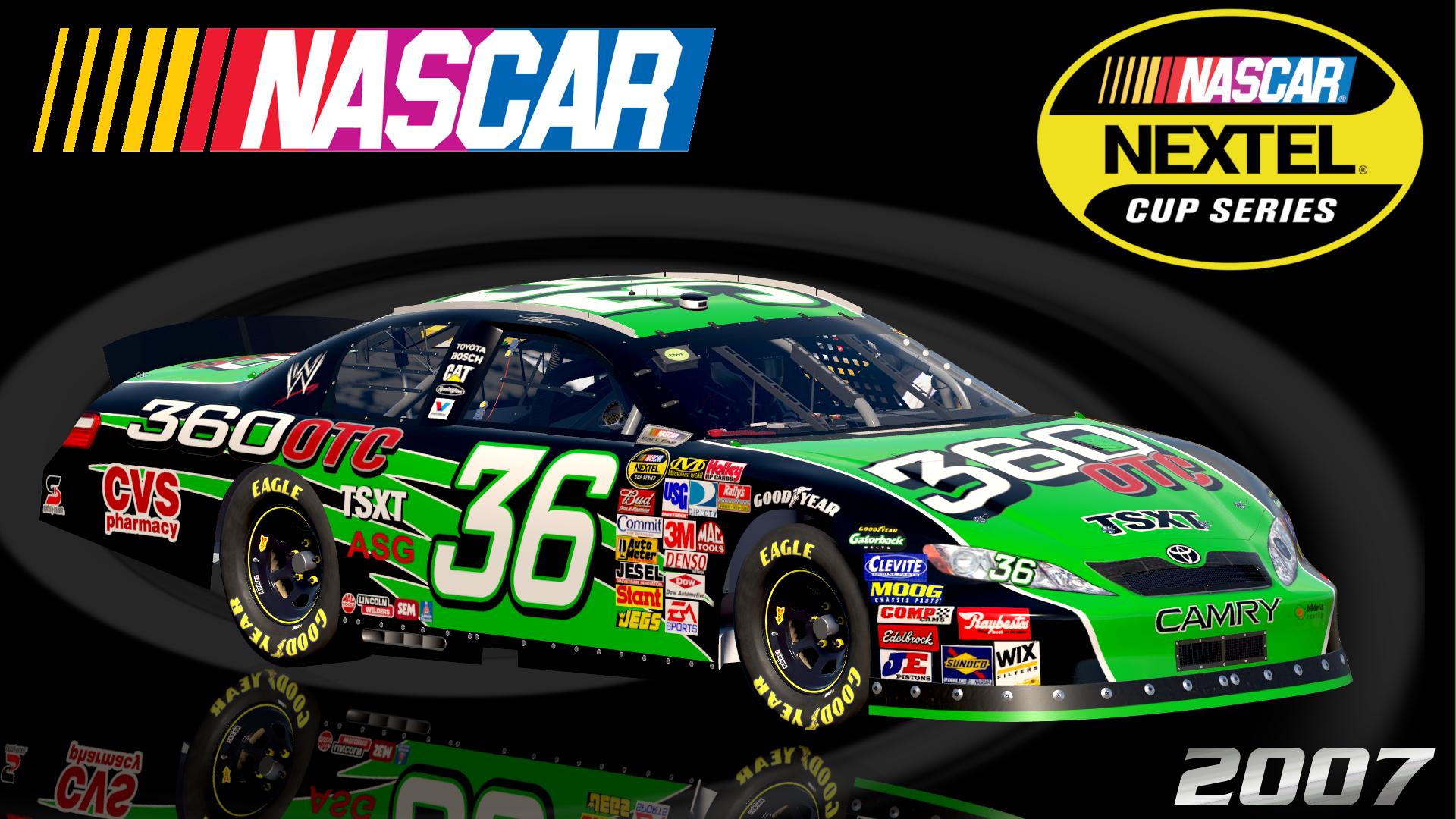 #36 Jeremy Mayfield 2007 360 OTC Toyota Camry v2 Sim Stamped Number by ...