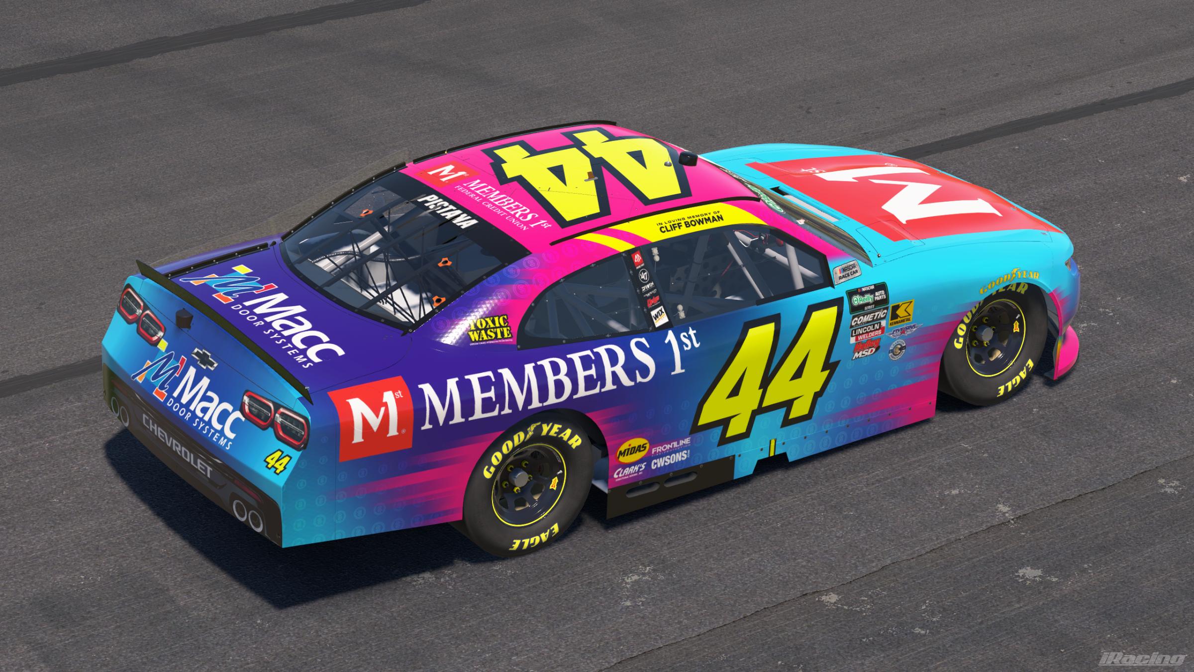 2026 Brennan Poole #44 Members 1st by Ryan Pistana - Trading Paints