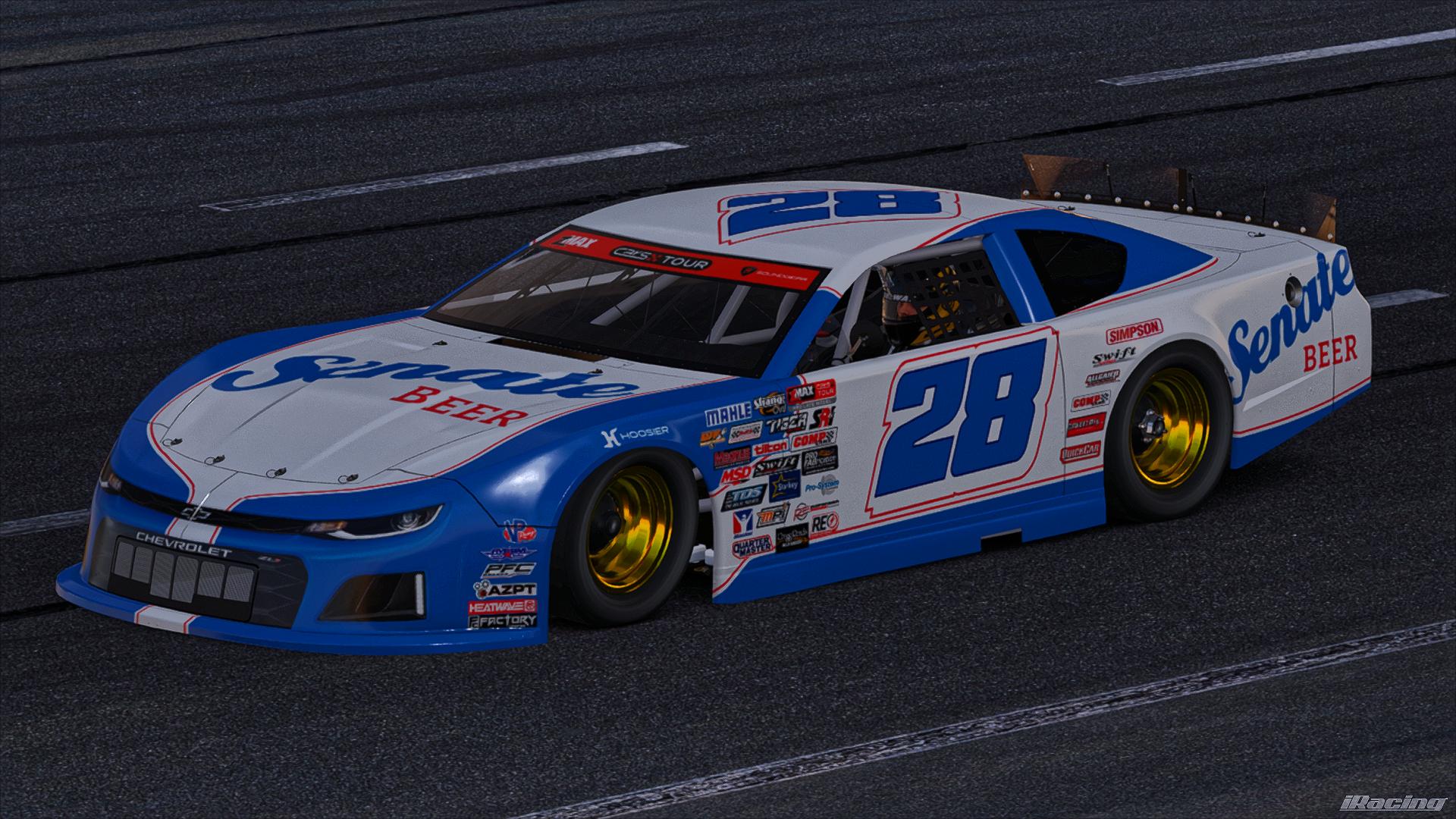 #28 Senate Beer Super Late Model by Daniel Selway Jr - Trading Paints