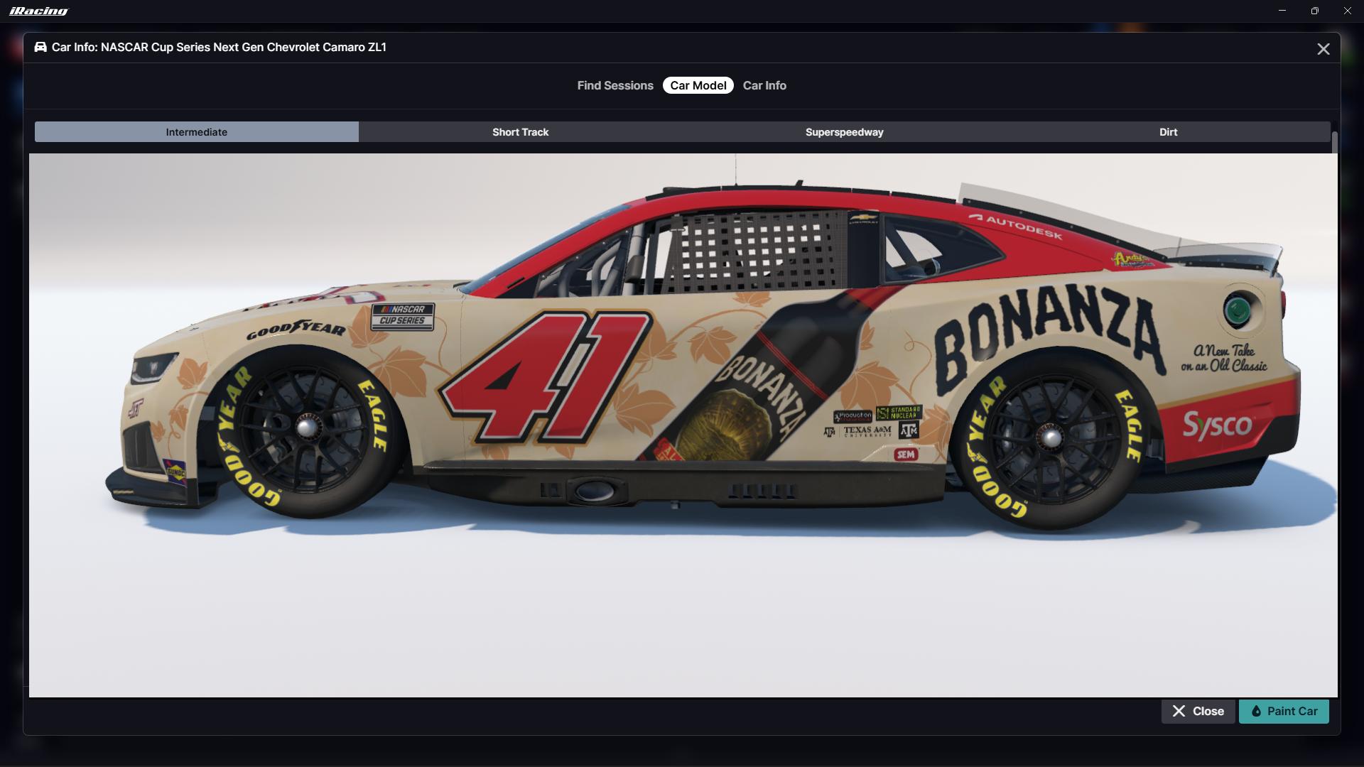 Cole Custer Bonanza 2026 Concept by Ryan Hollar - Trading Paints