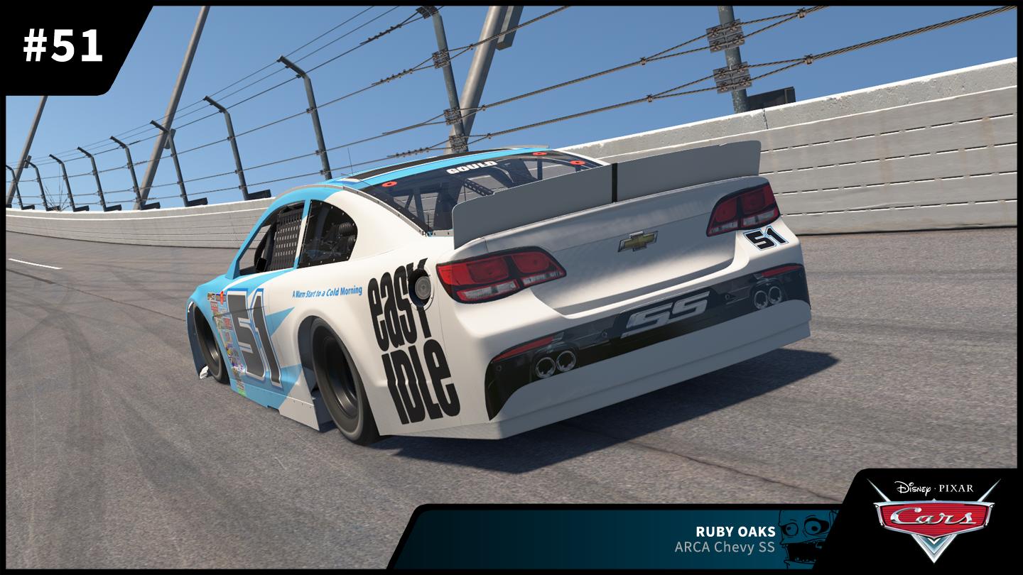 #51 Ruby Oaks Easy Idle Disney PIXAR Cars ARCA Chevy SS by Zack W Gould ...