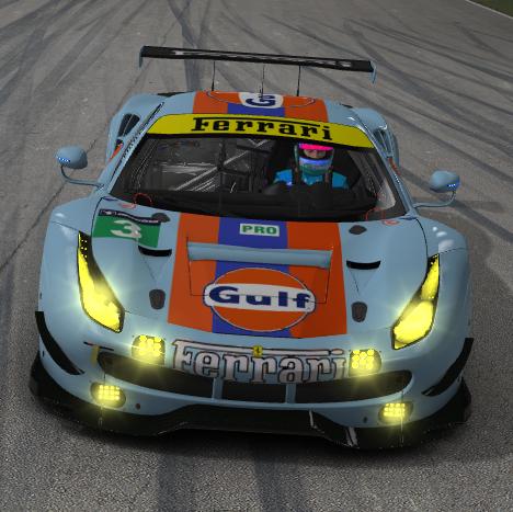 Gulf Ferrari 488 GTE by Allen M. - Trading Paints