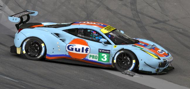 Gulf Ferrari 488 GTE by Allen M. - Trading Paints