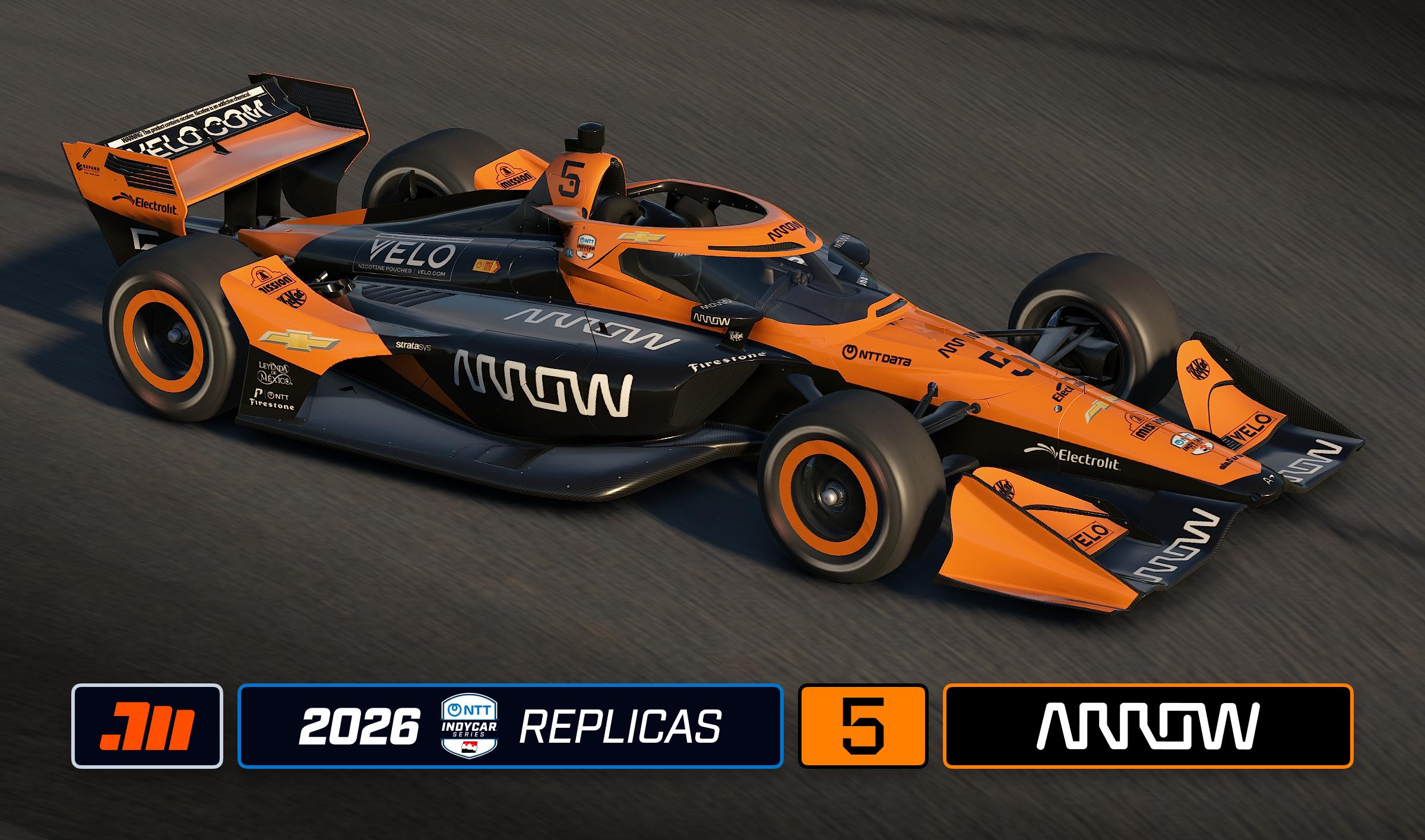 2026 Pato OWard #5 Arrow IndyCar with Custom Number by Jeff McKeand ...