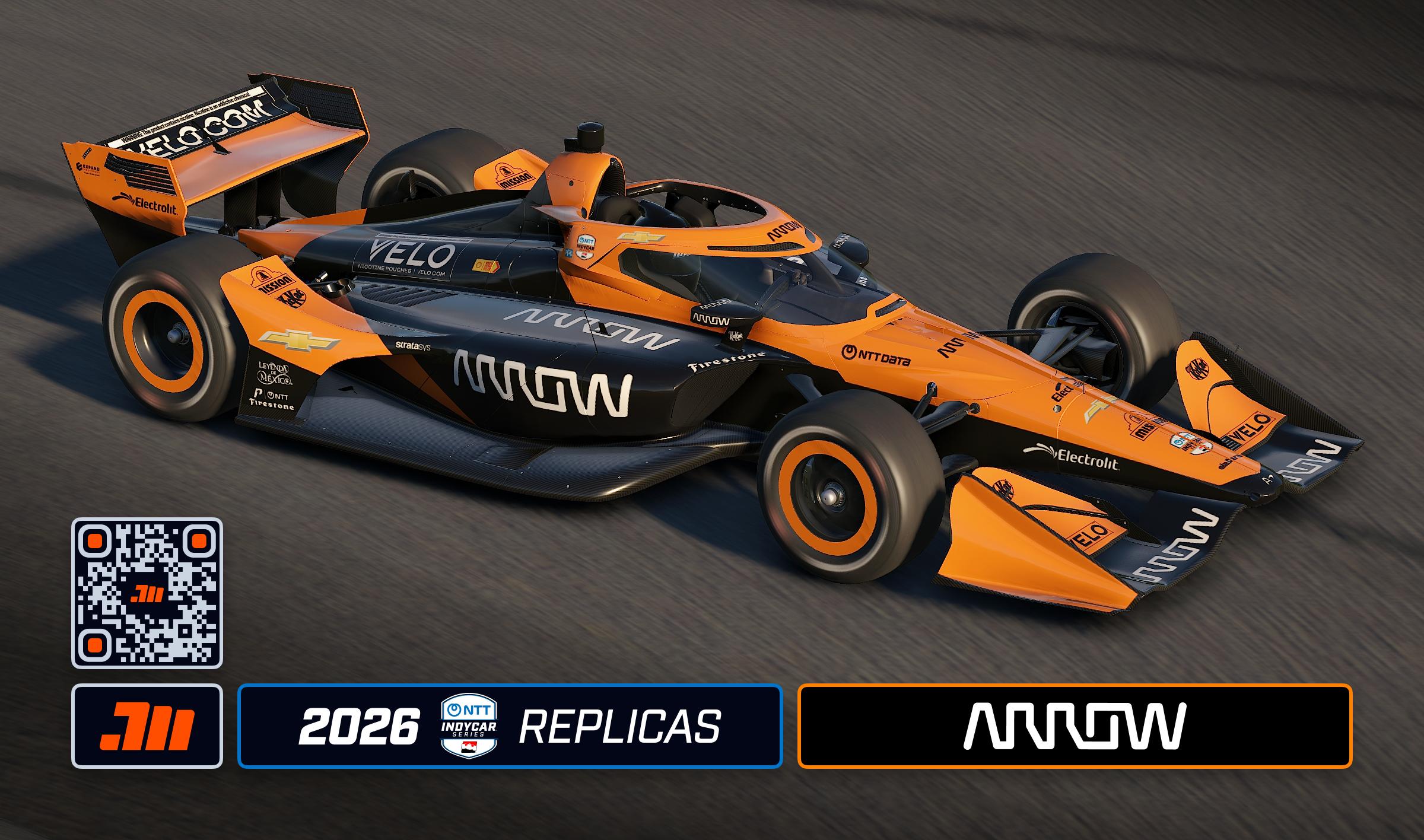 2026 Pato OWard Arrow IndyCar by Jeff McKeand - Trading Paints
