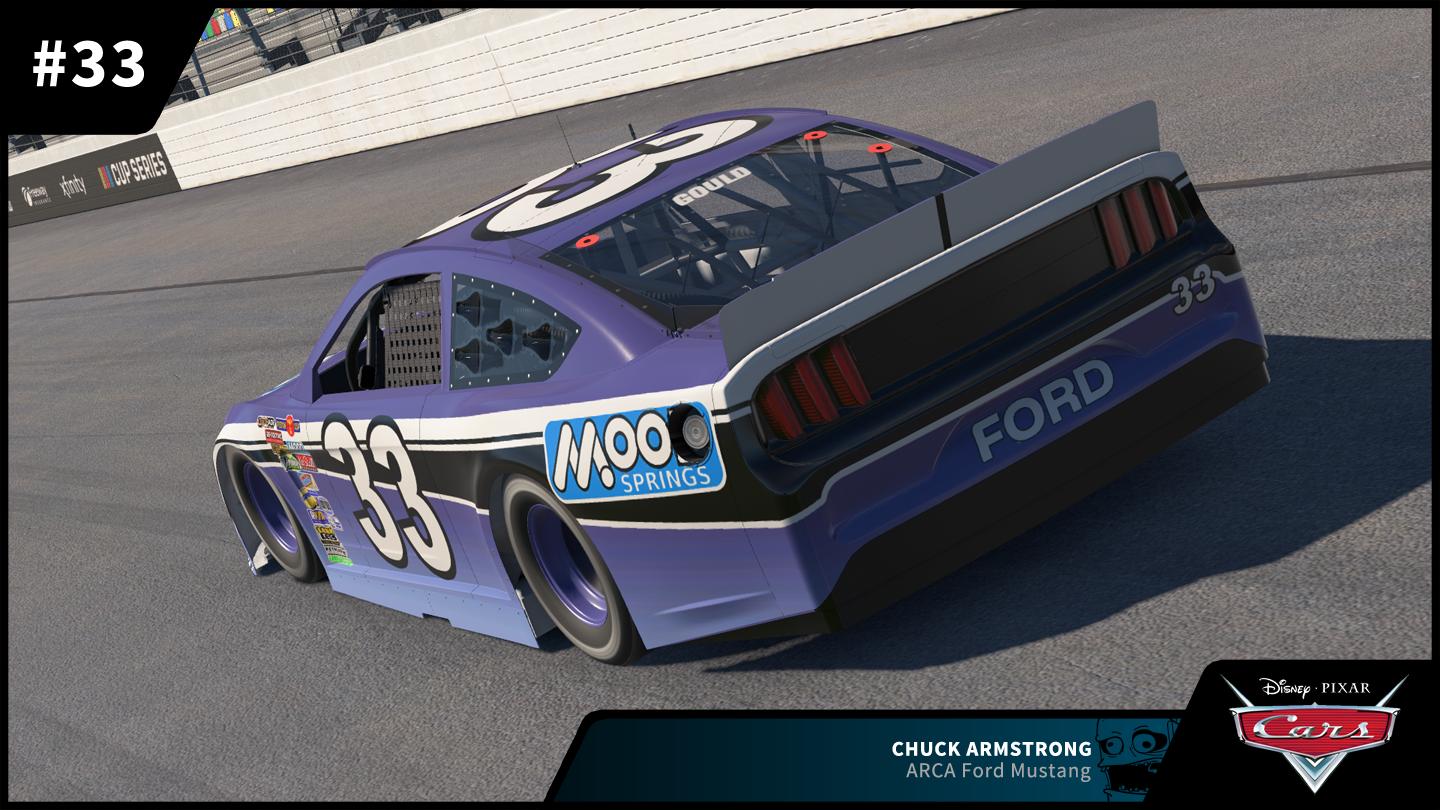 #33 Chuck Armstrong Mood Springs Disney PIXAR Cars ARCA Ford Mustang by ...