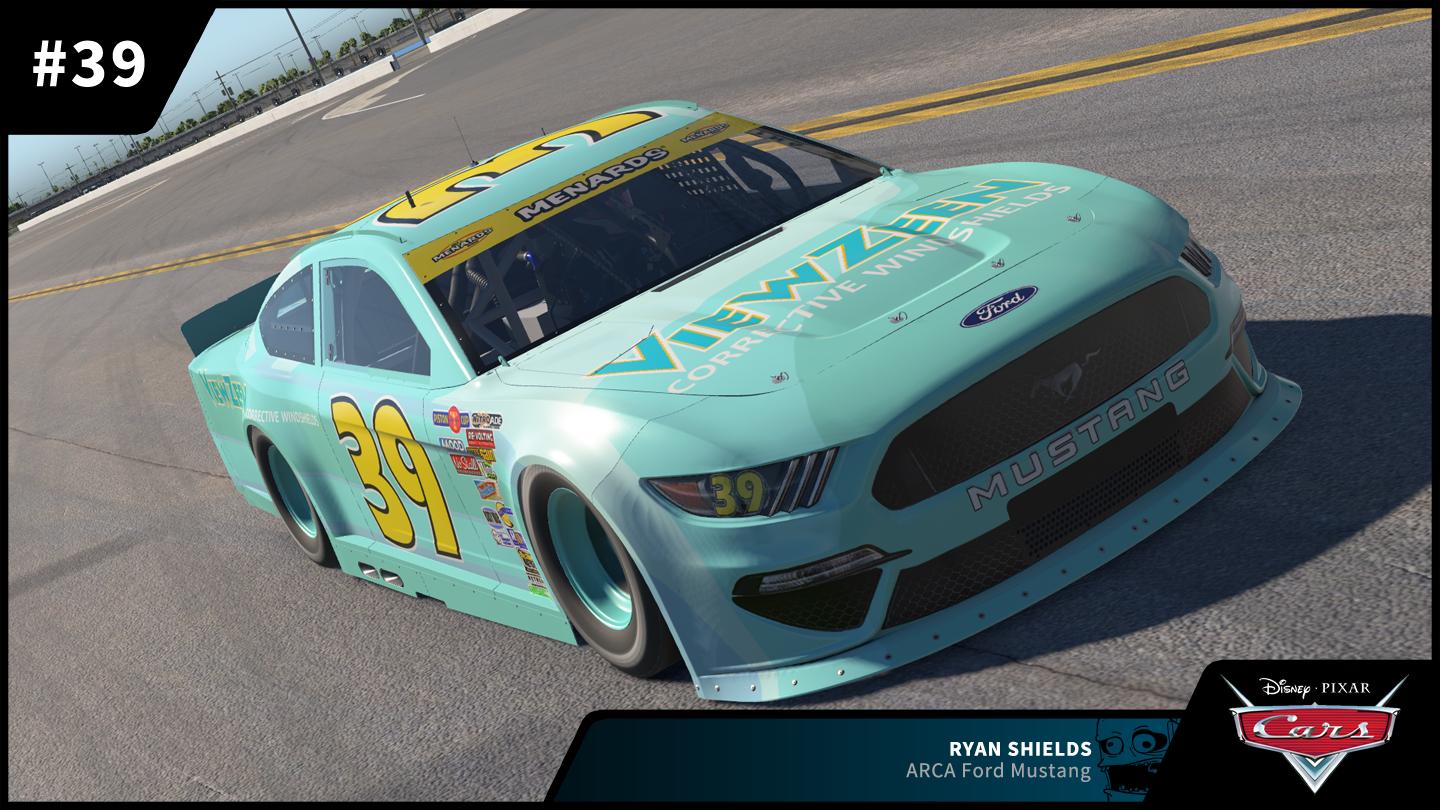 #39 Ryan Shields ViewZeen Disney PIXAR Cars ARCA Ford Mustang by Zack W ...