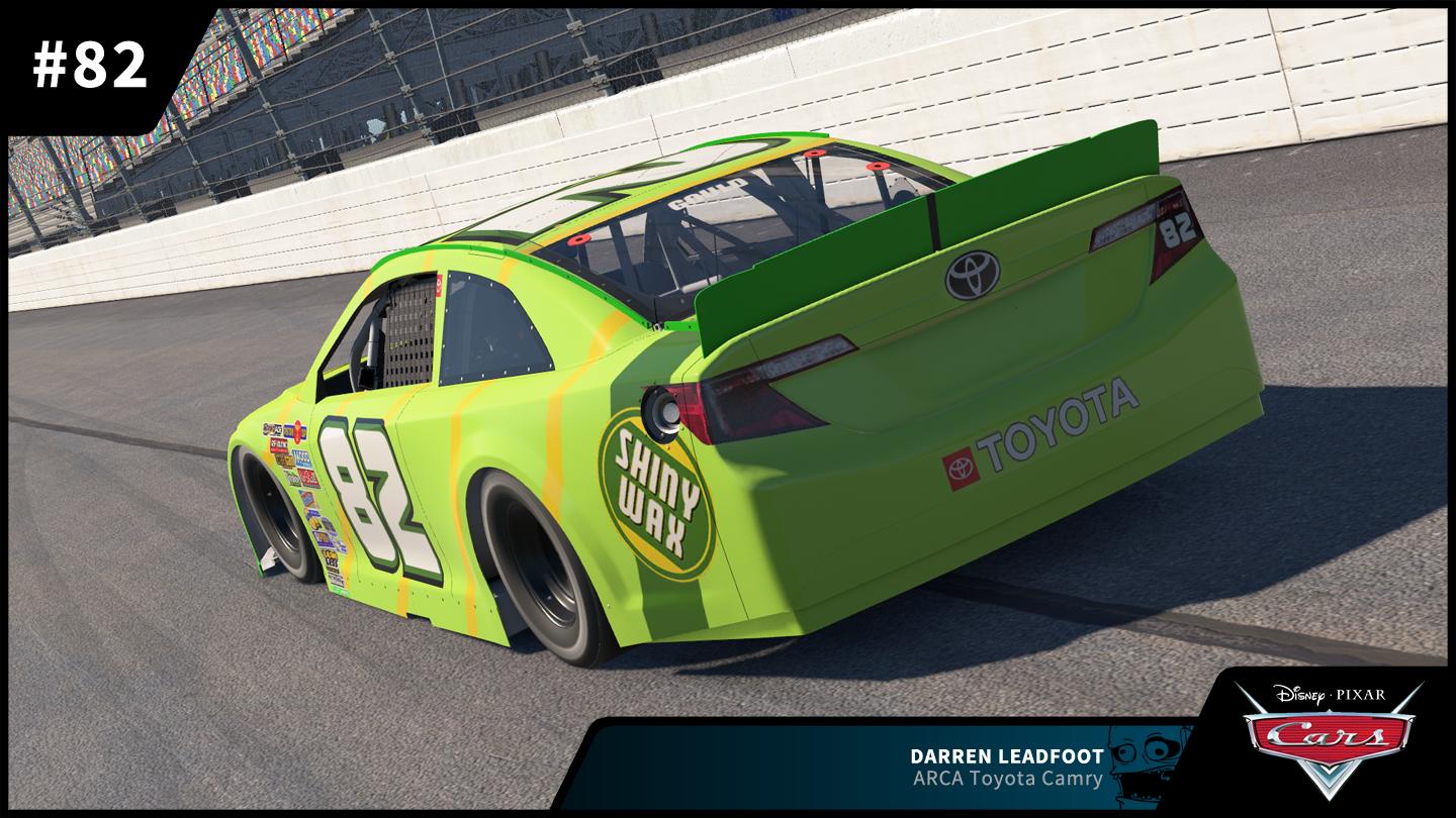 #82 Darren Leadfoot Shiny Wax Disney PIXAR Cars ARCA Toyota Camry by ...