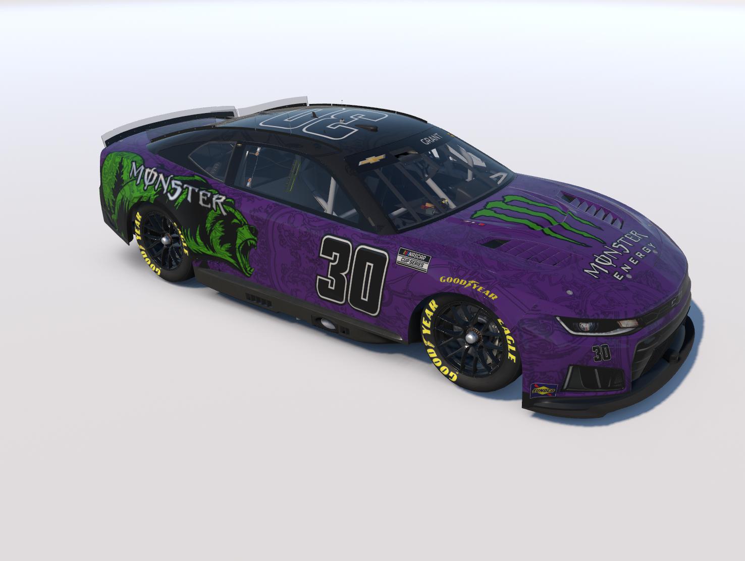 Purple Monster w/ grizzly by Curtis G. - Trading Paints