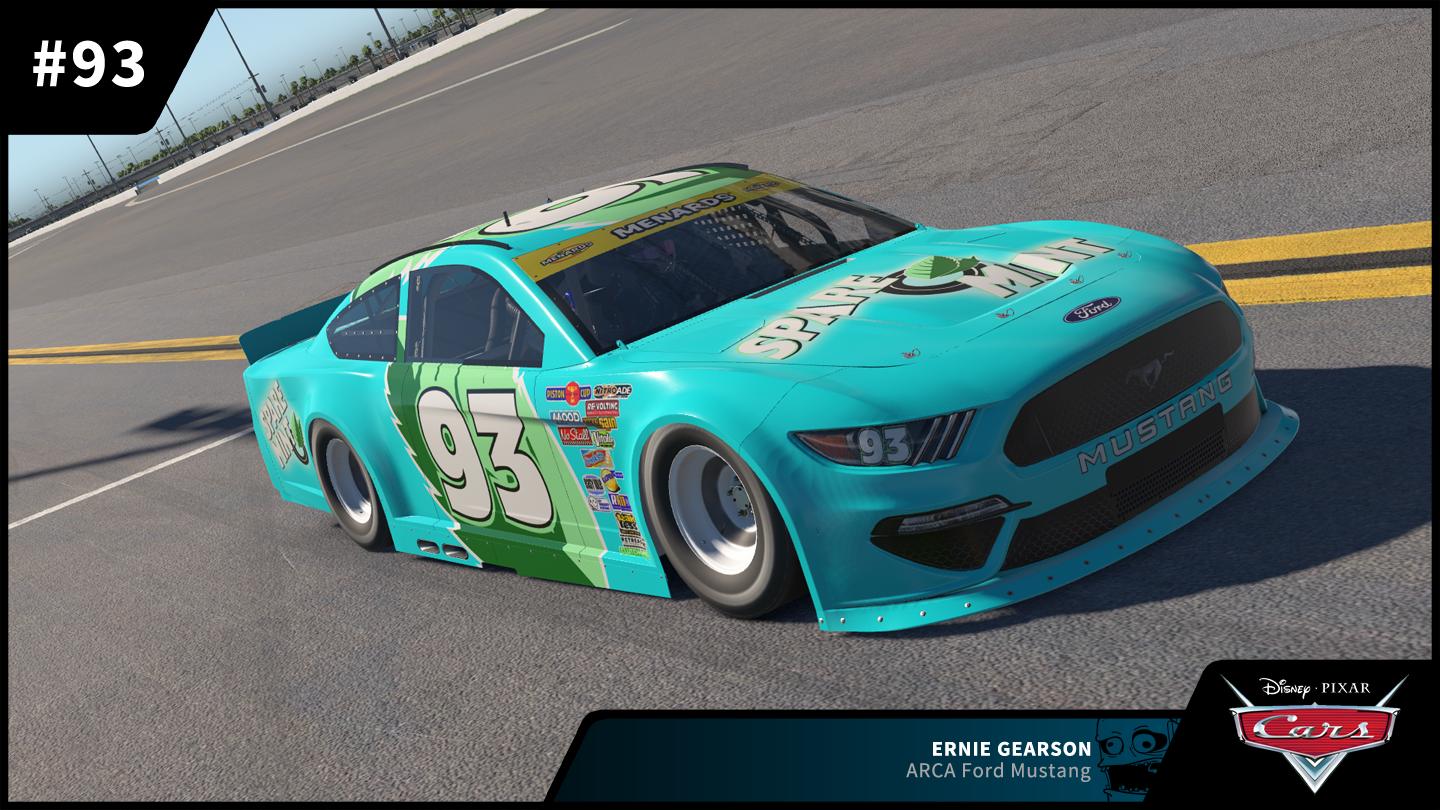 #93 Ernie Gearson Spare Mint Disney PIXAR Cars ARCA Ford Mustang by ...