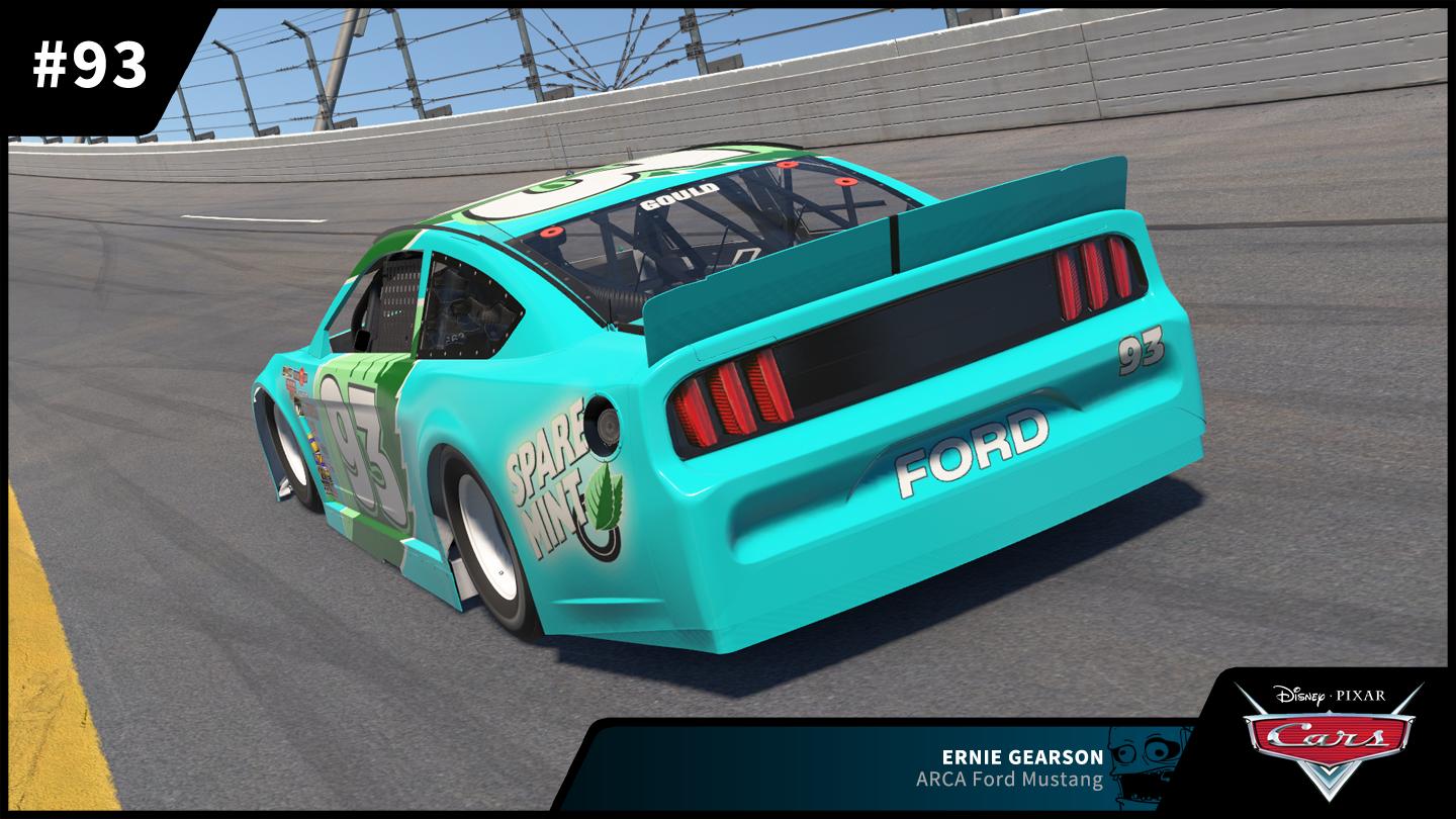 #93 Ernie Gearson Spare Mint Disney PIXAR Cars ARCA Ford Mustang by ...