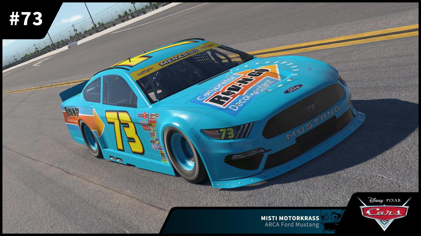 #73 Misti Motorkrass Rev-N-Go Disney PIXAR Cars ARCA Ford Mustang by ...