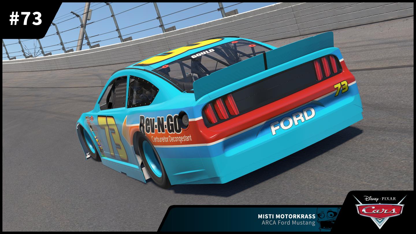 #73 Misti Motorkrass Rev-N-Go Disney PIXAR Cars ARCA Ford Mustang by ...