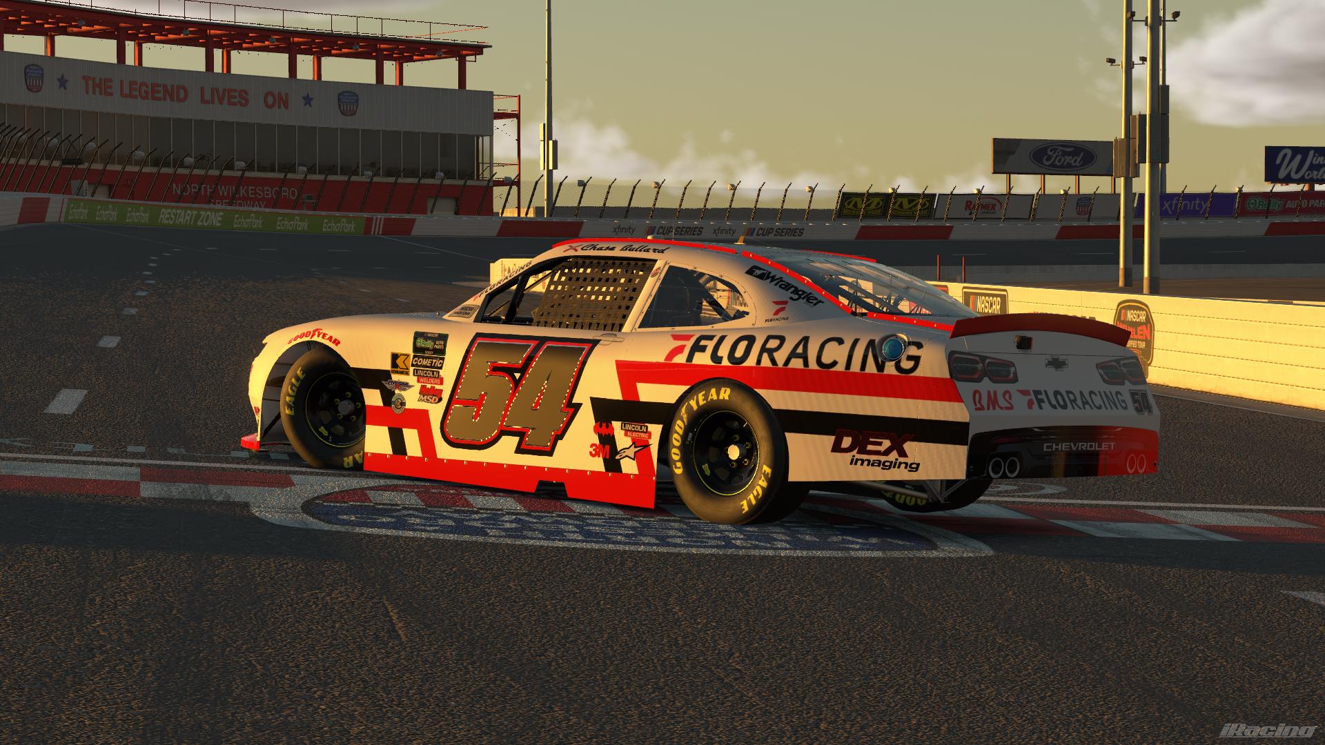 #54 Flo Racing White by Chase Bullard - Trading Paints