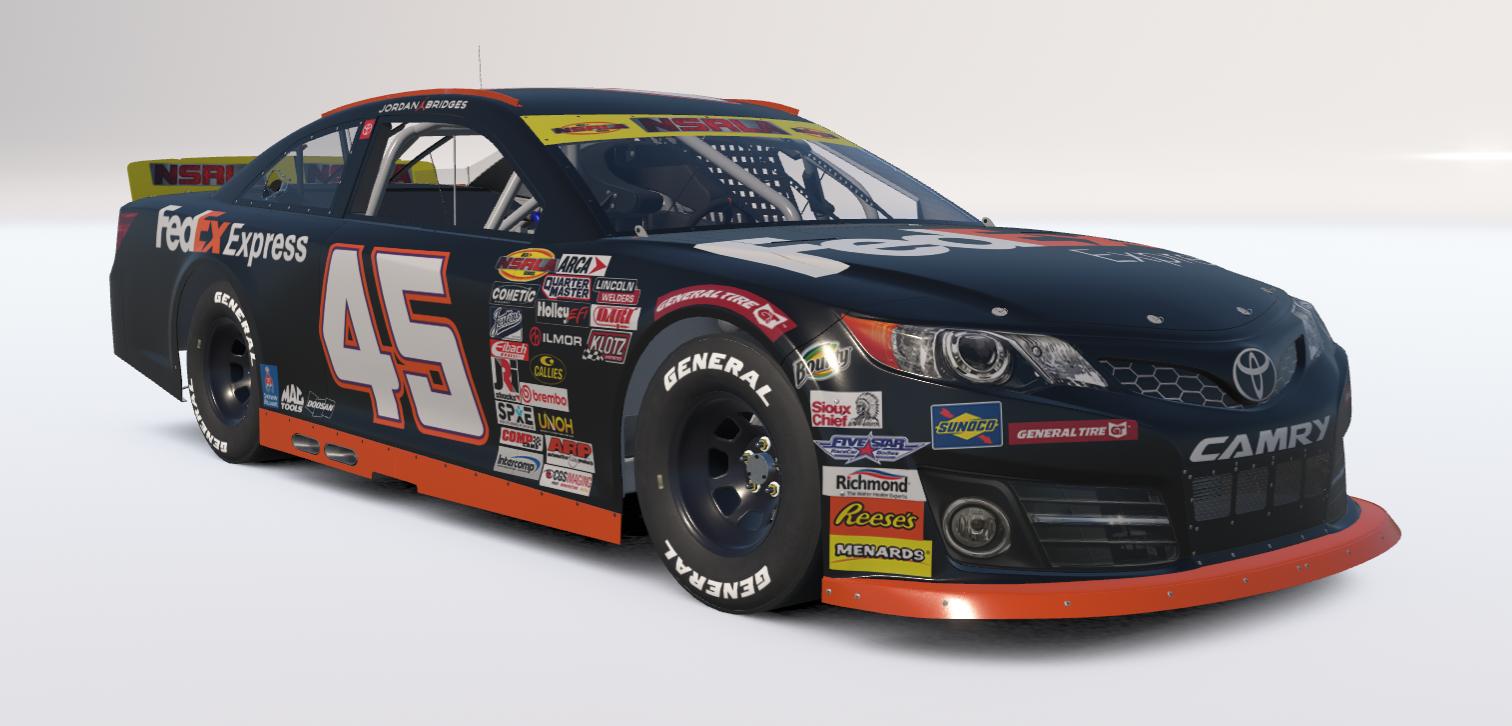 #45 Jordan Bridges - FedEx Toyota Camry by Mathew Montgomery - Trading ...