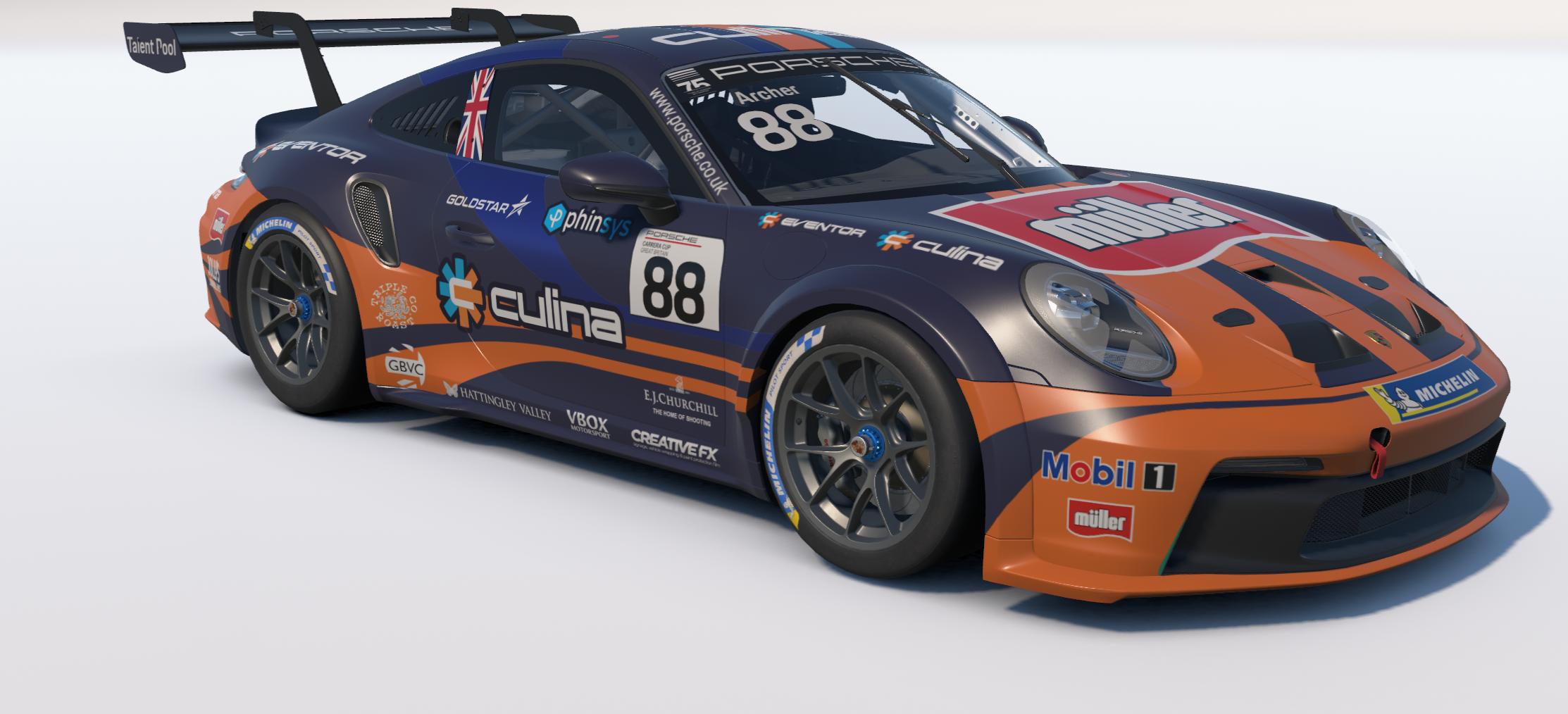 Team Parker Racing Car #88 - Olli Meadows - 2026 Porsche Carrera Cup GB ...