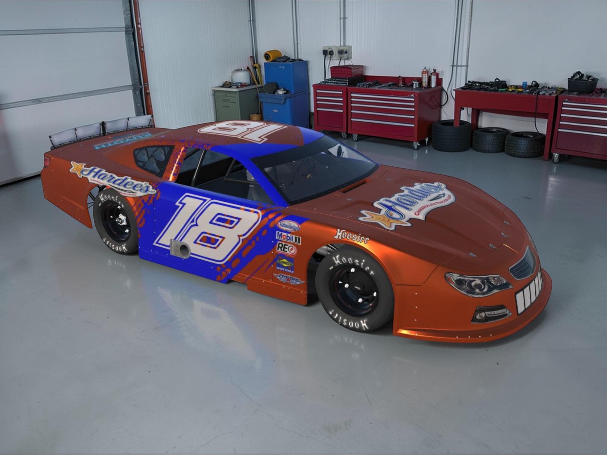 Hardees Russ Wheeler Retrofab metallic Super Late Model by Billy Kuyoth ...