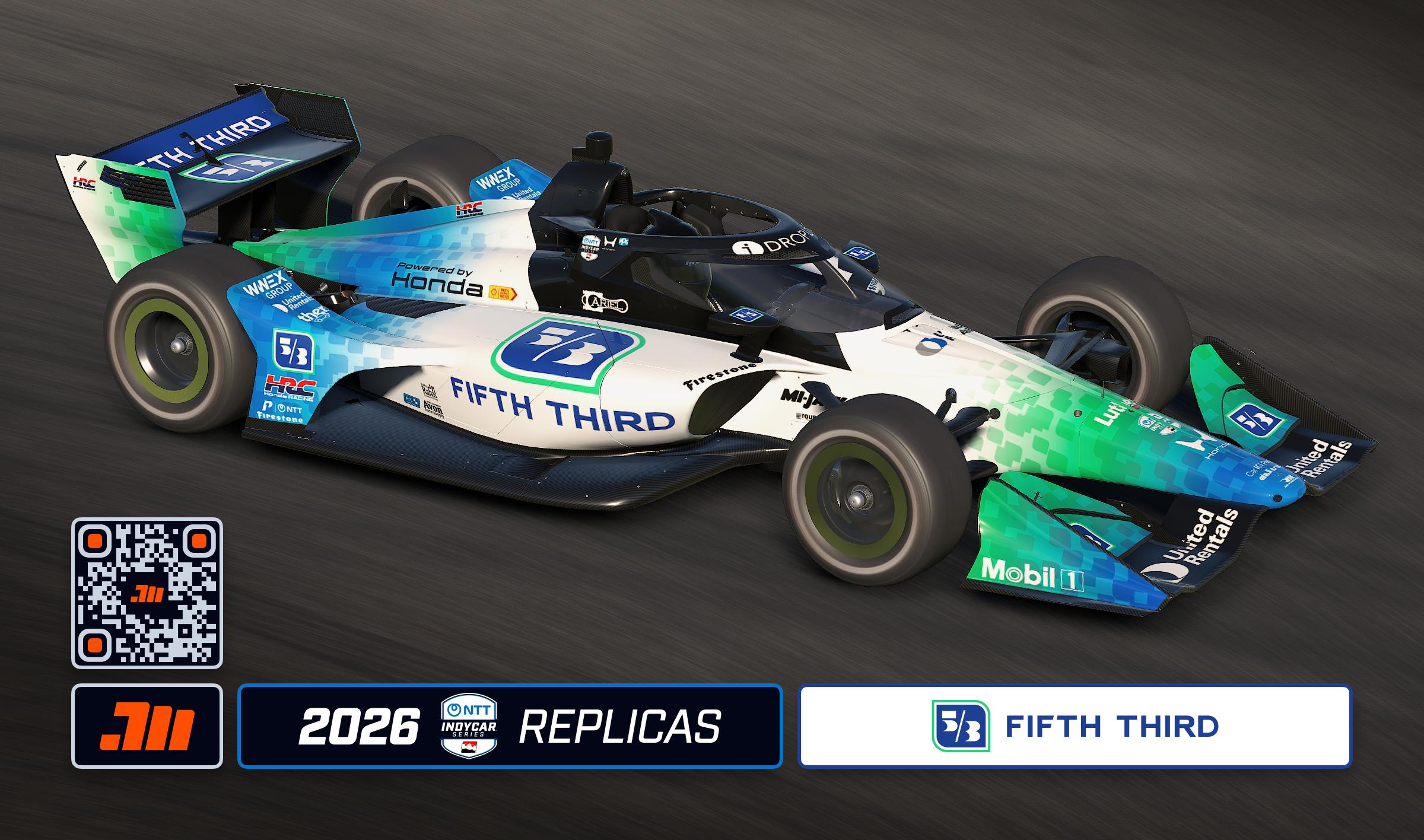 2026 Graham Rahal Fifth Third Bank IndyCar by Jeff McKeand - Trading Paints