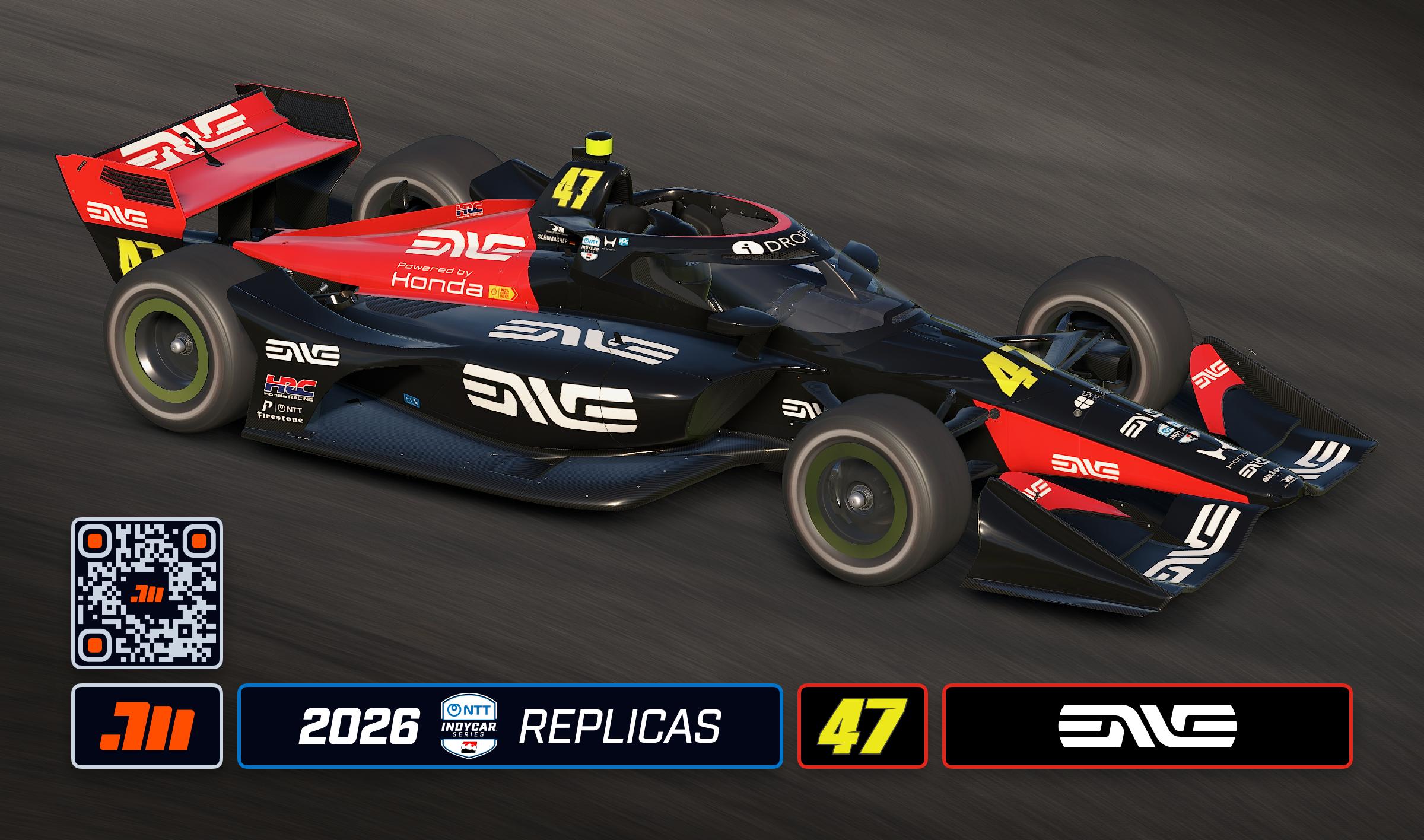 2026 Mick Schumacher #47 Enve IndyCar with Custom Number by Jeff ...