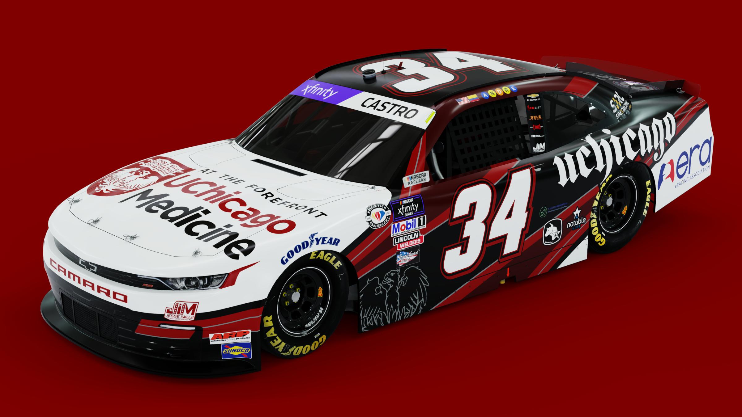 Andre Castro #34 UChicago Debut Car by Kevin C. - Trading Paints