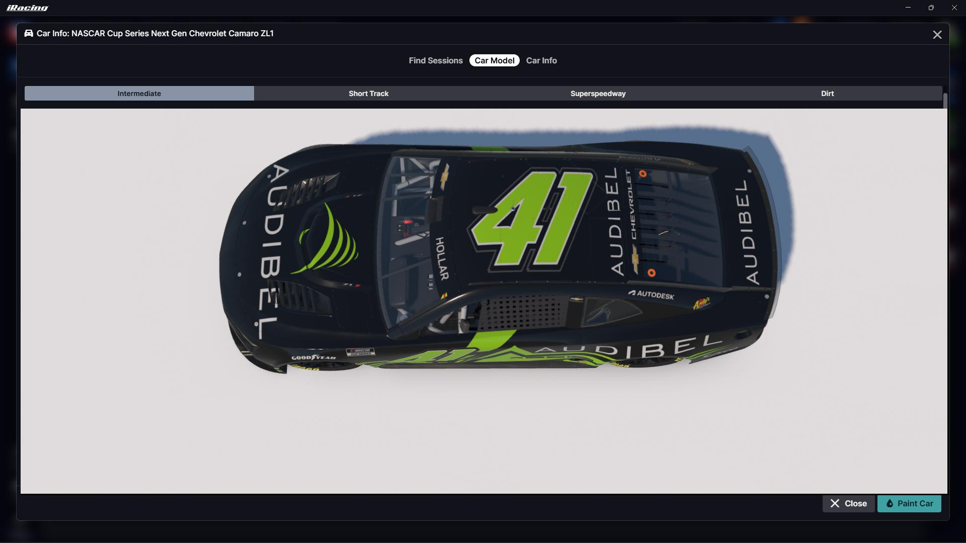 Cole Custer Audible 2026 Concept by Ryan Hollar - Trading Paints