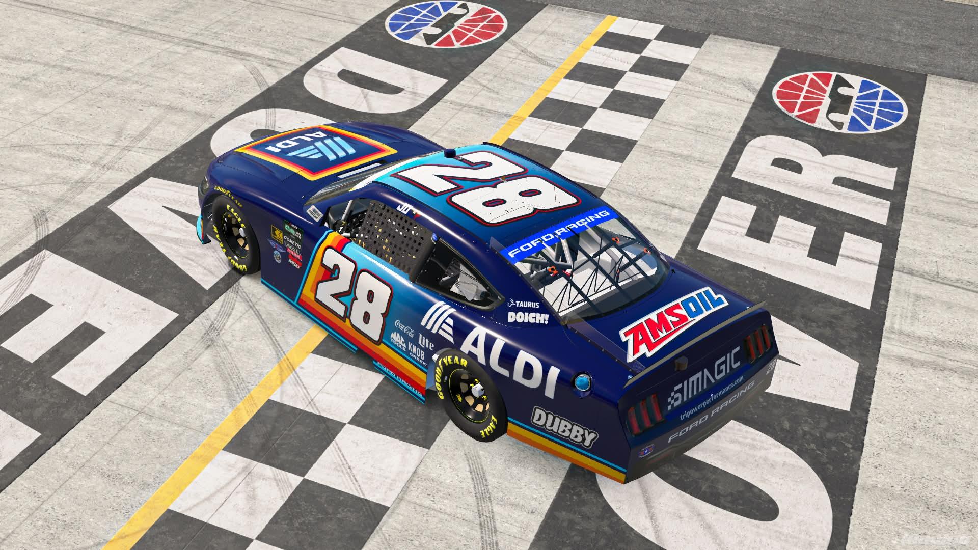 Aldi Grocery OReillys Ford Mustang #28 by Joseph R Davis - Trading Paints