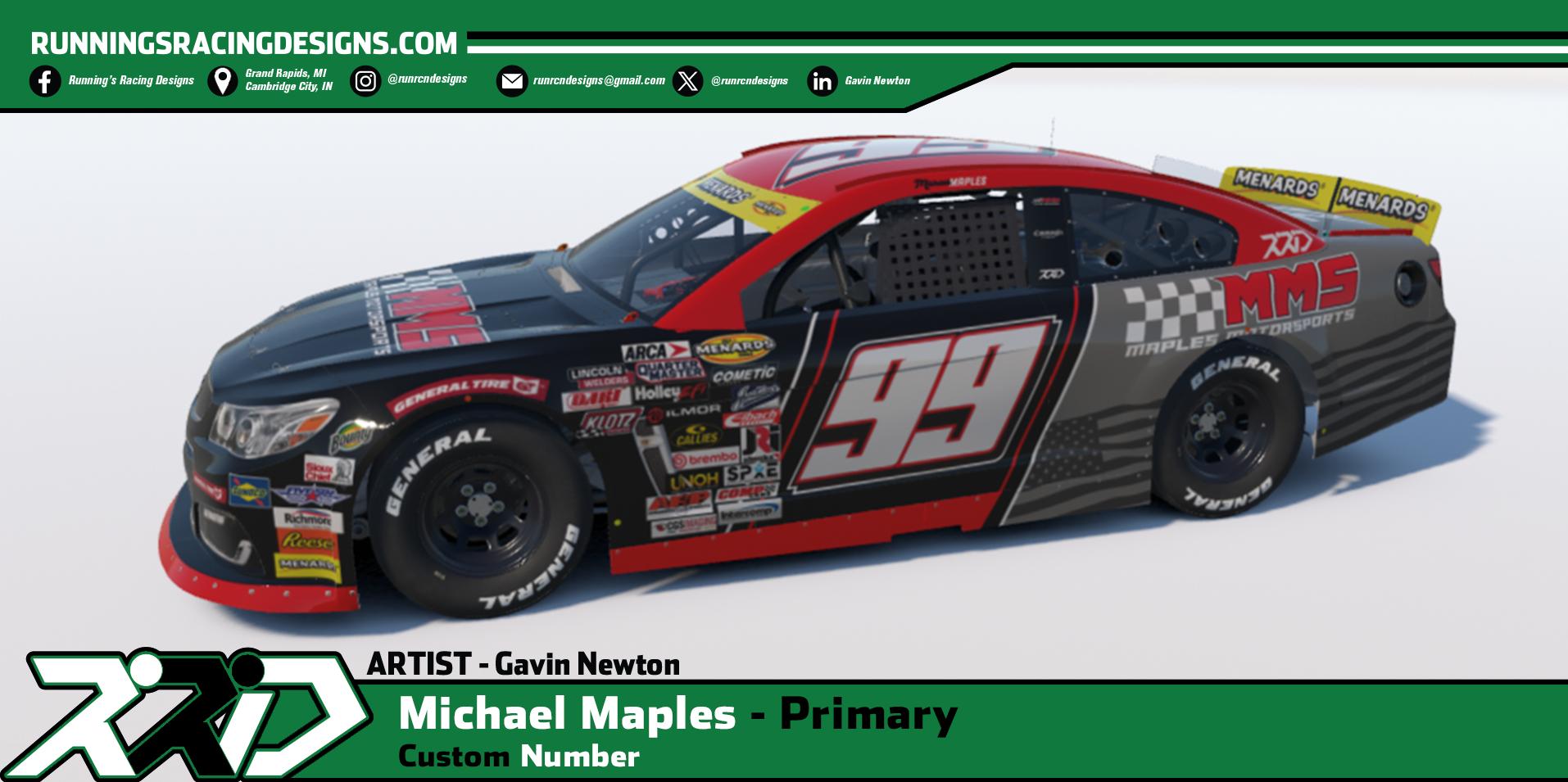 2026 Michael Maples MMS Chevrolet SS Primary (Custom Number) by Gavin ...