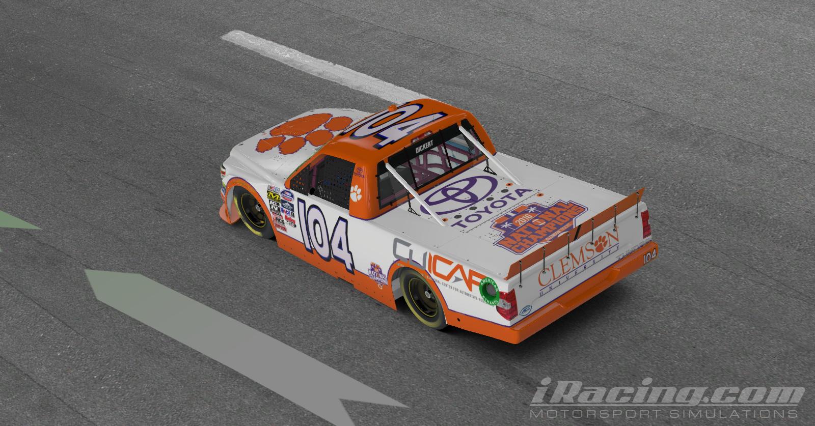Clemson Toyota Tundra Truck 2015 by Chip Dickert - Trading Paints