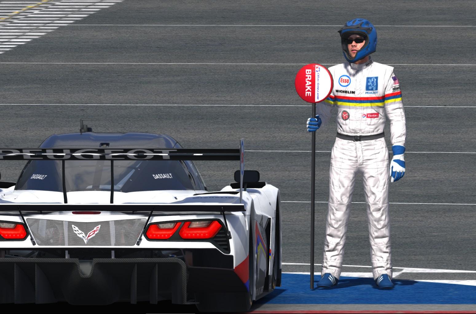 Esso Peugeot Racing Suit by Bruce Funderburg - Trading Paints