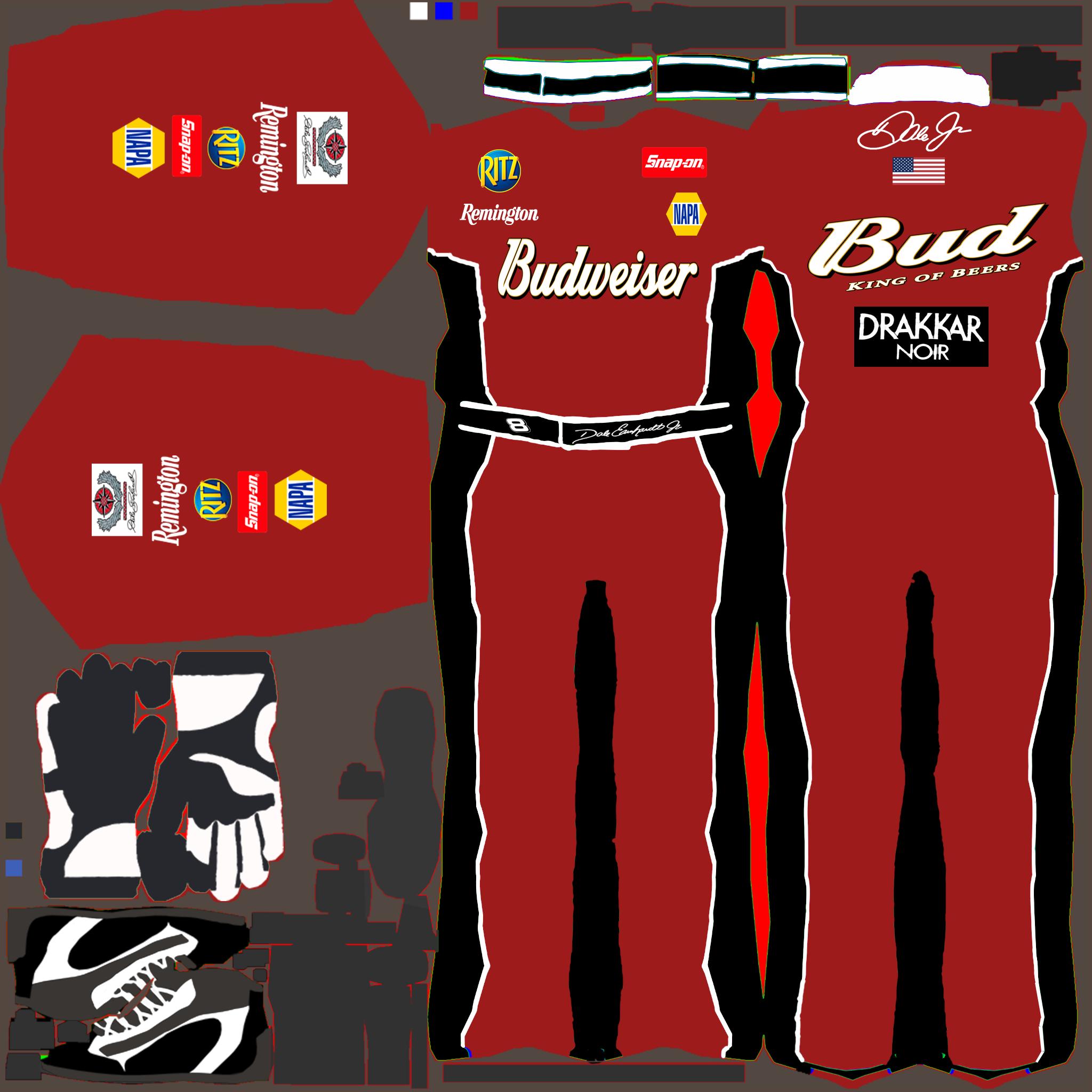 Dale Jr. Pre Hendricks Bud Suit by Dale B. - Trading Paints