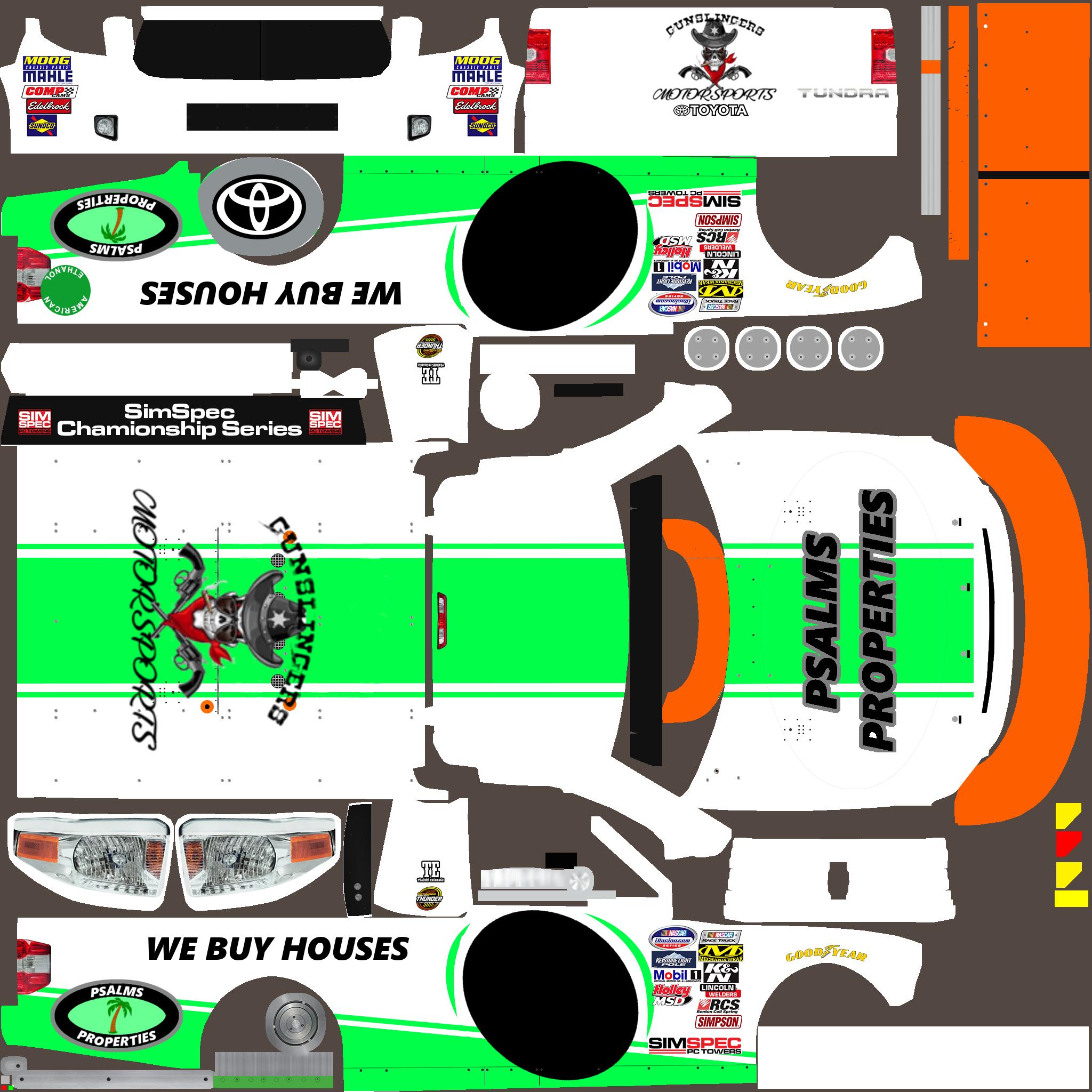 Jason Burgess NO BULL 5 Truck White by Tyler Justice - Trading Paints