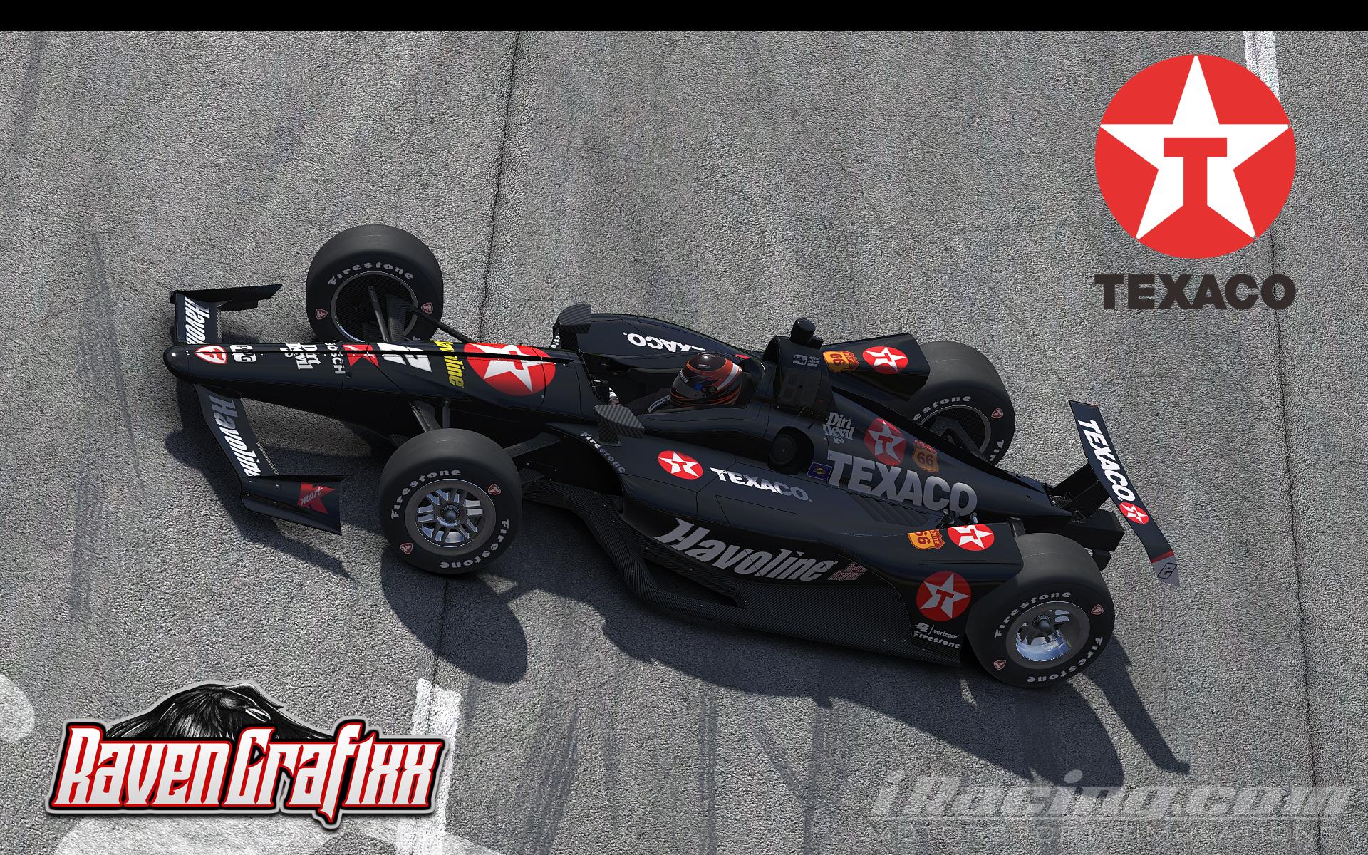 Texaco Black Indycar Dallara IR18 by Doyle Lowrance - Trading Paints