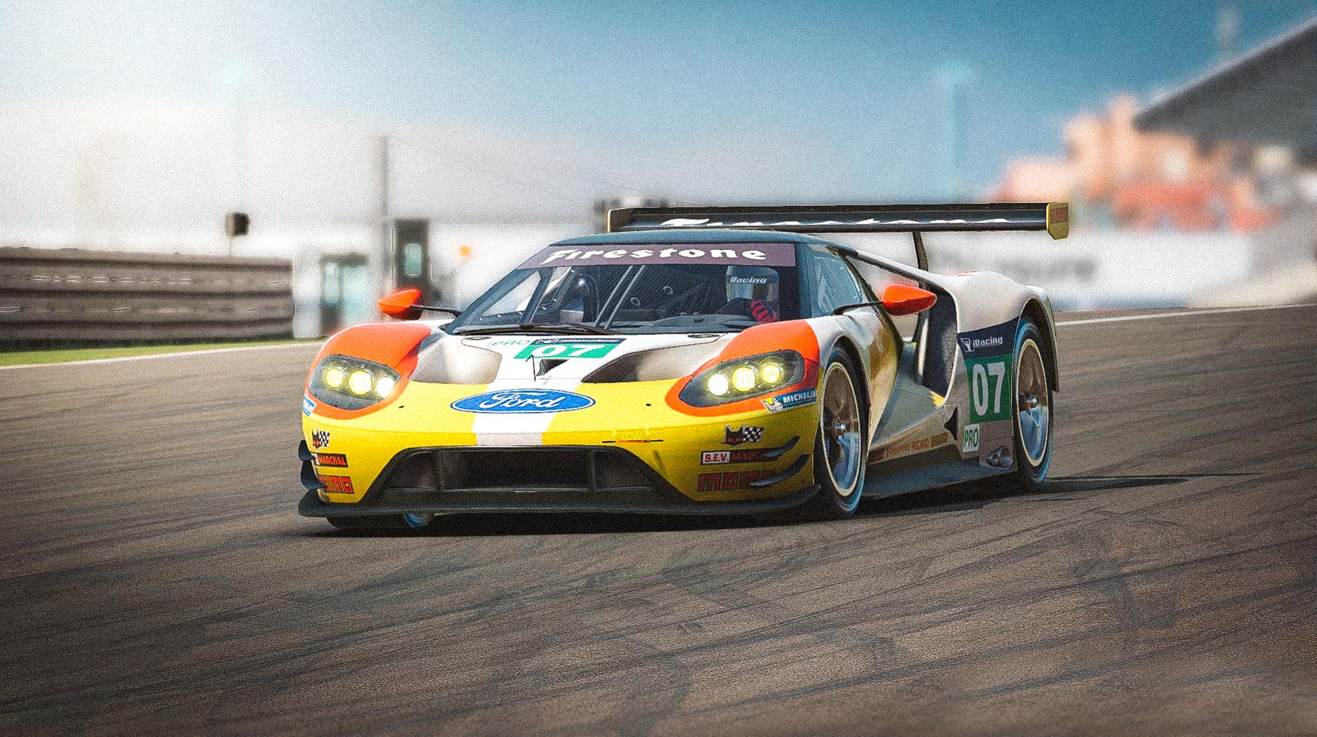 NGK fictional retro Ford GT 2017 GT-E by Dominik Gerardts - Trading Paints