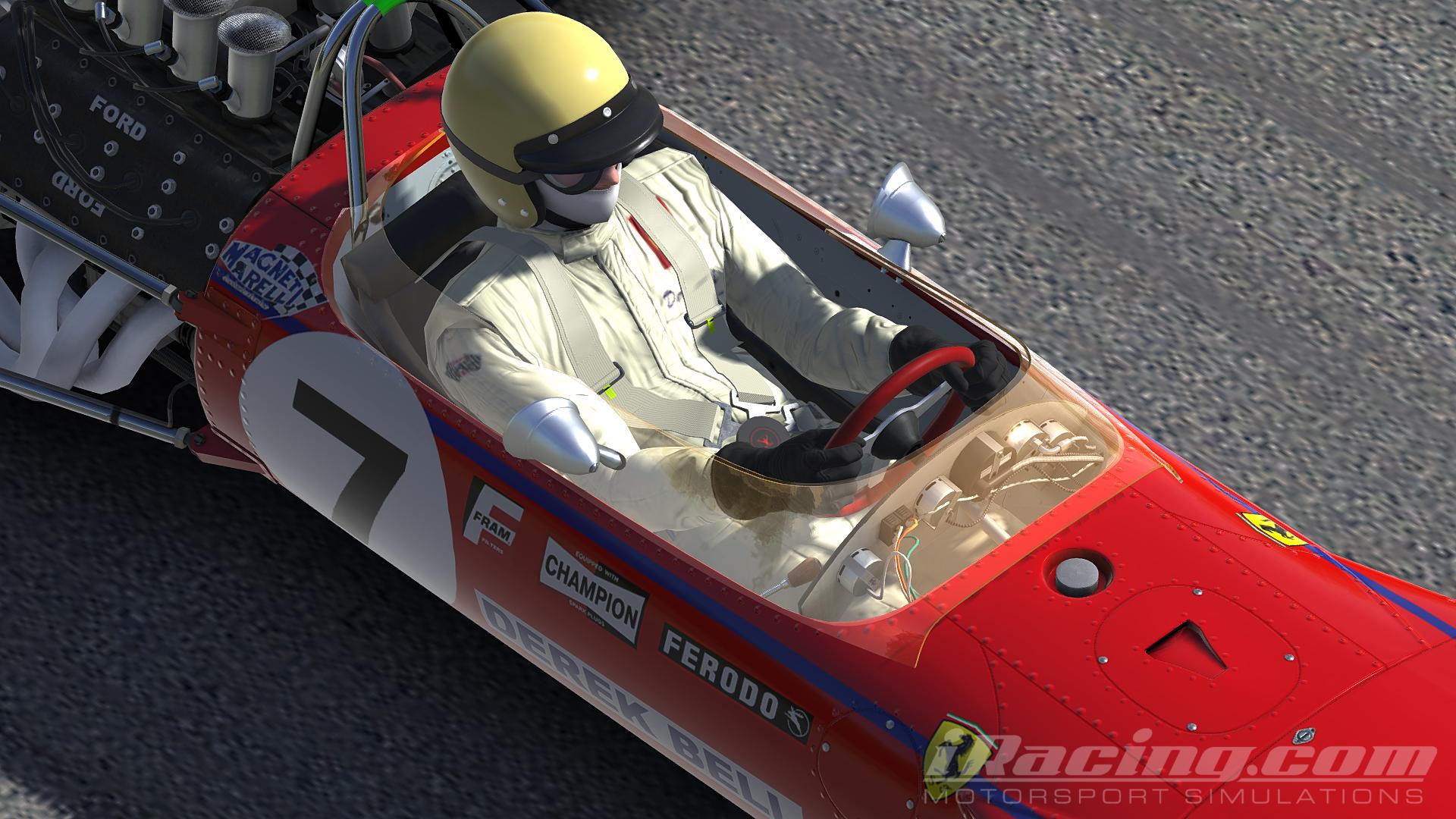 Derek Bell 1968 Italian GP Ferrari 312 inspired Lotus 49 by Simon J ...