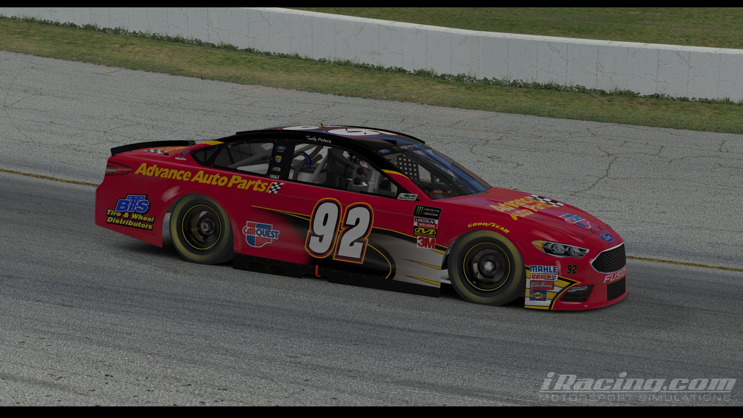 2018 Timothy Peters Advance Auto Parts by Thomas Sink - Trading Paints