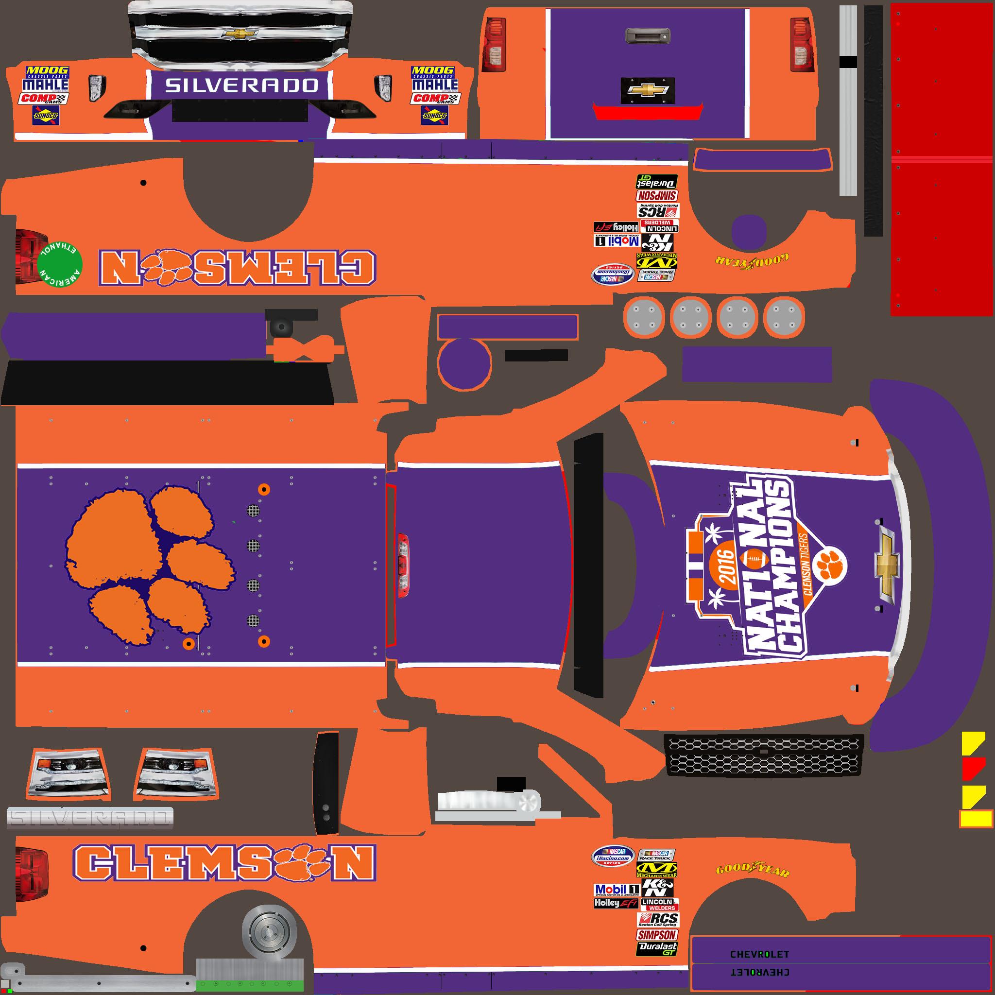 Clemson Truck by Julian Rhodes - Trading Paints