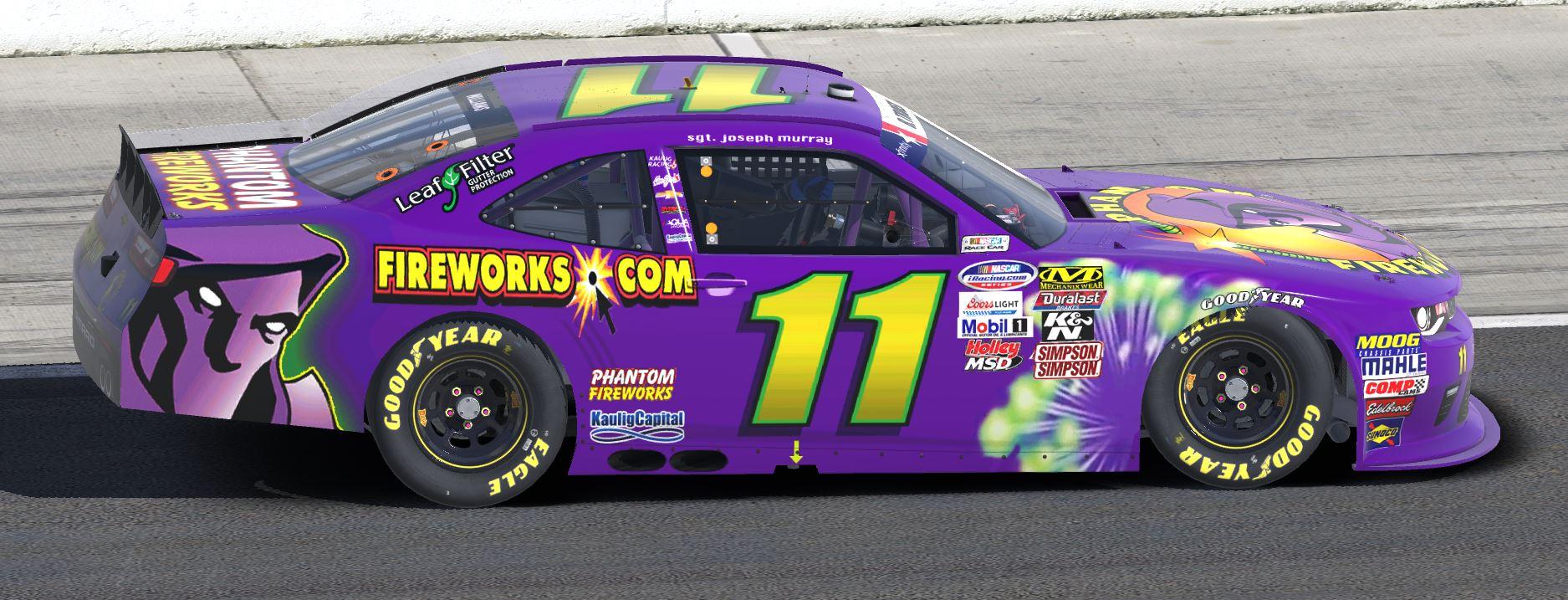 Phantom Fireworks Ryan Truex Charlotte 2018 Camaro by Trent Williams ...