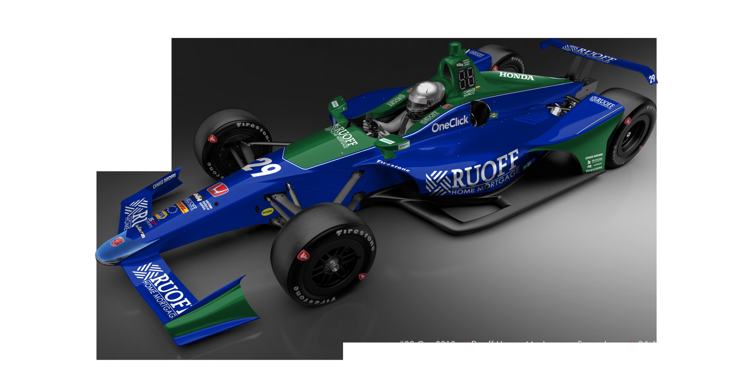 Carlos Munoz #29 Ruoff Home Mortgage Indycar 2018 by Ryan Broderick ...