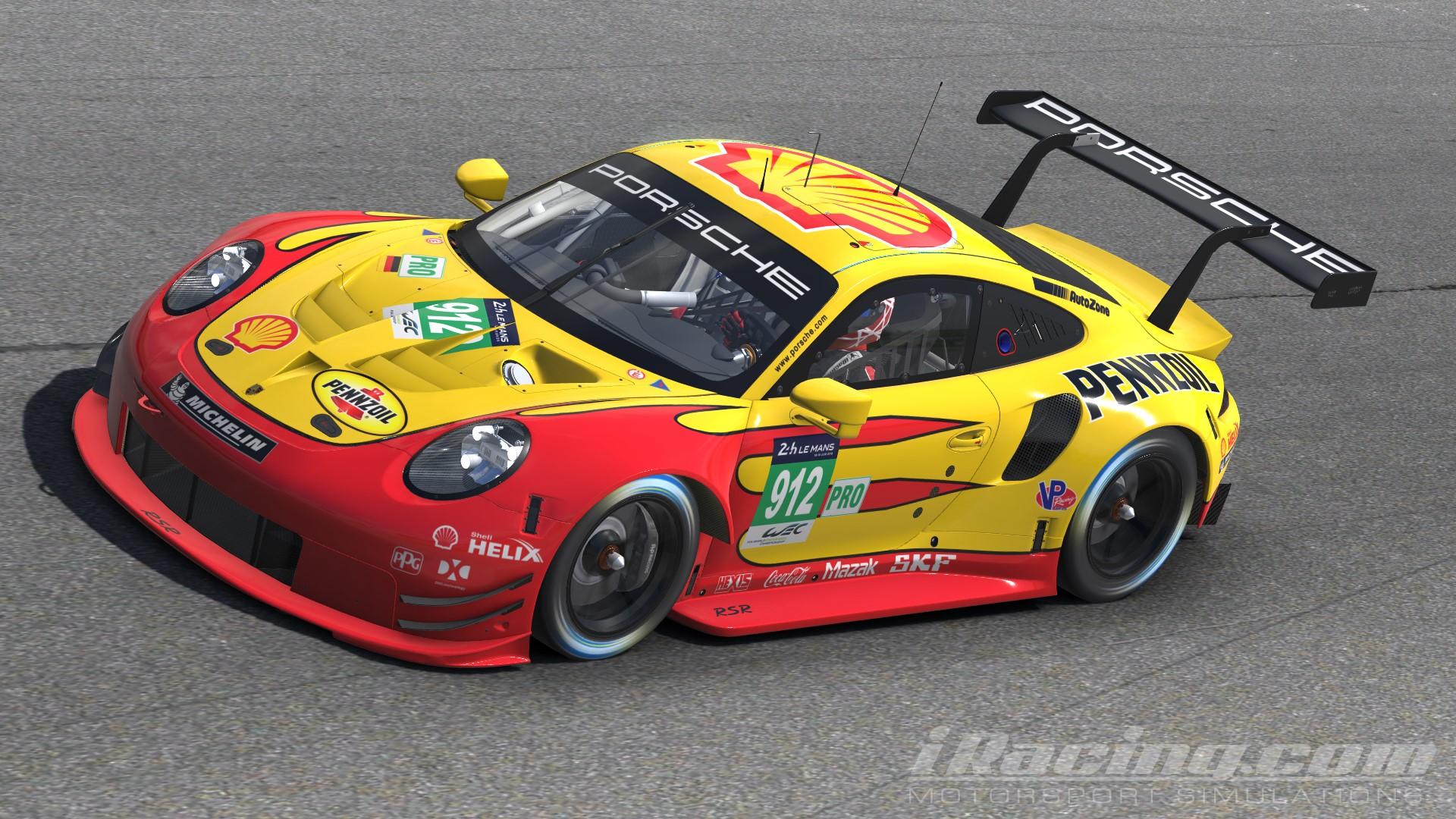 Shell Pennzoil (Fictional) RSR Yellow w/Red by Ken Huff - Trading Paints