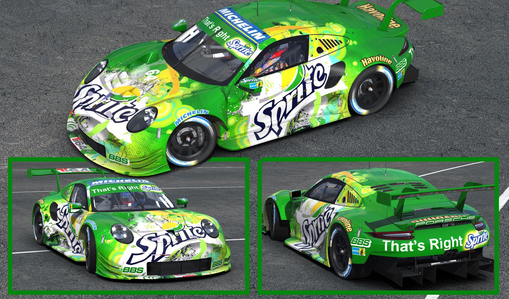 Porsche 911 RSR Sprite by Clyde Coman - Trading Paints