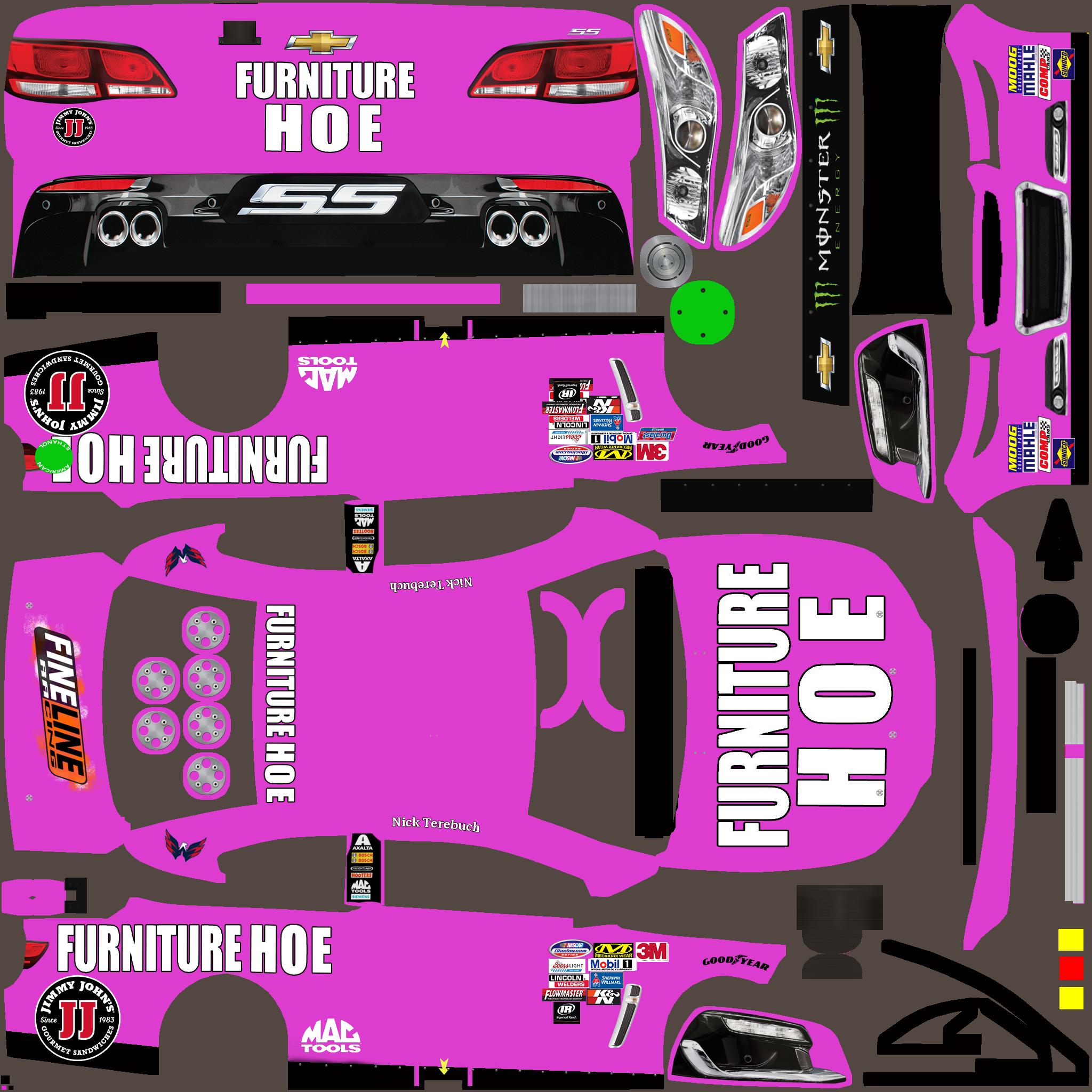 Pink Furniture Hoe 2018 scheme by Nick Terebuch - Trading Paints