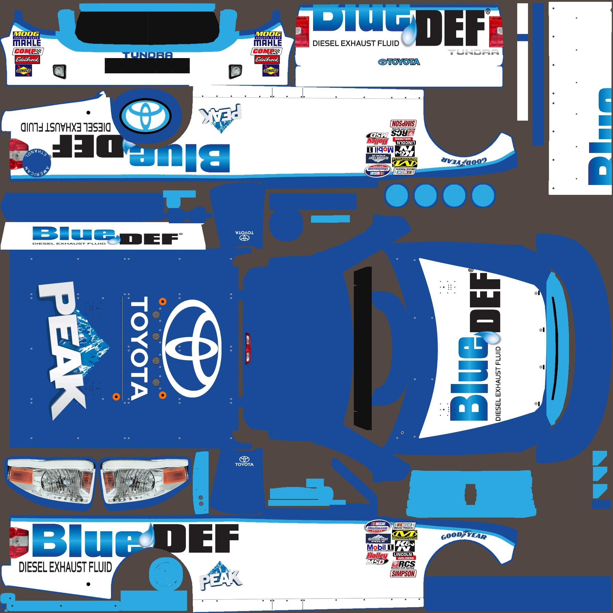 Blue DEF Toyota Tundra by JW Salyers - Trading Paints