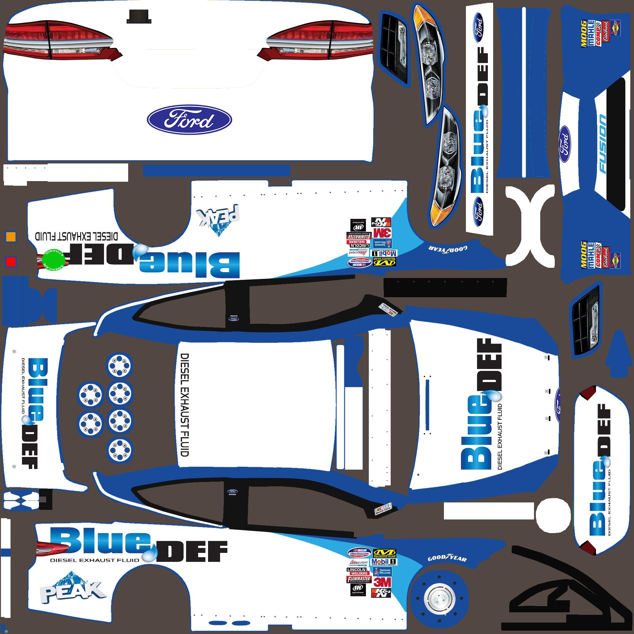 Blue DEF Ford Fusion by JW Salyers - Trading Paints