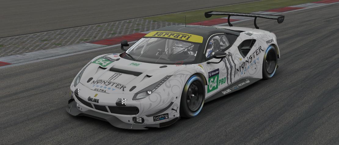 Ferrari 488 GTE Monster Energy ULTRA by Tom Yamaguchi - Trading Paints