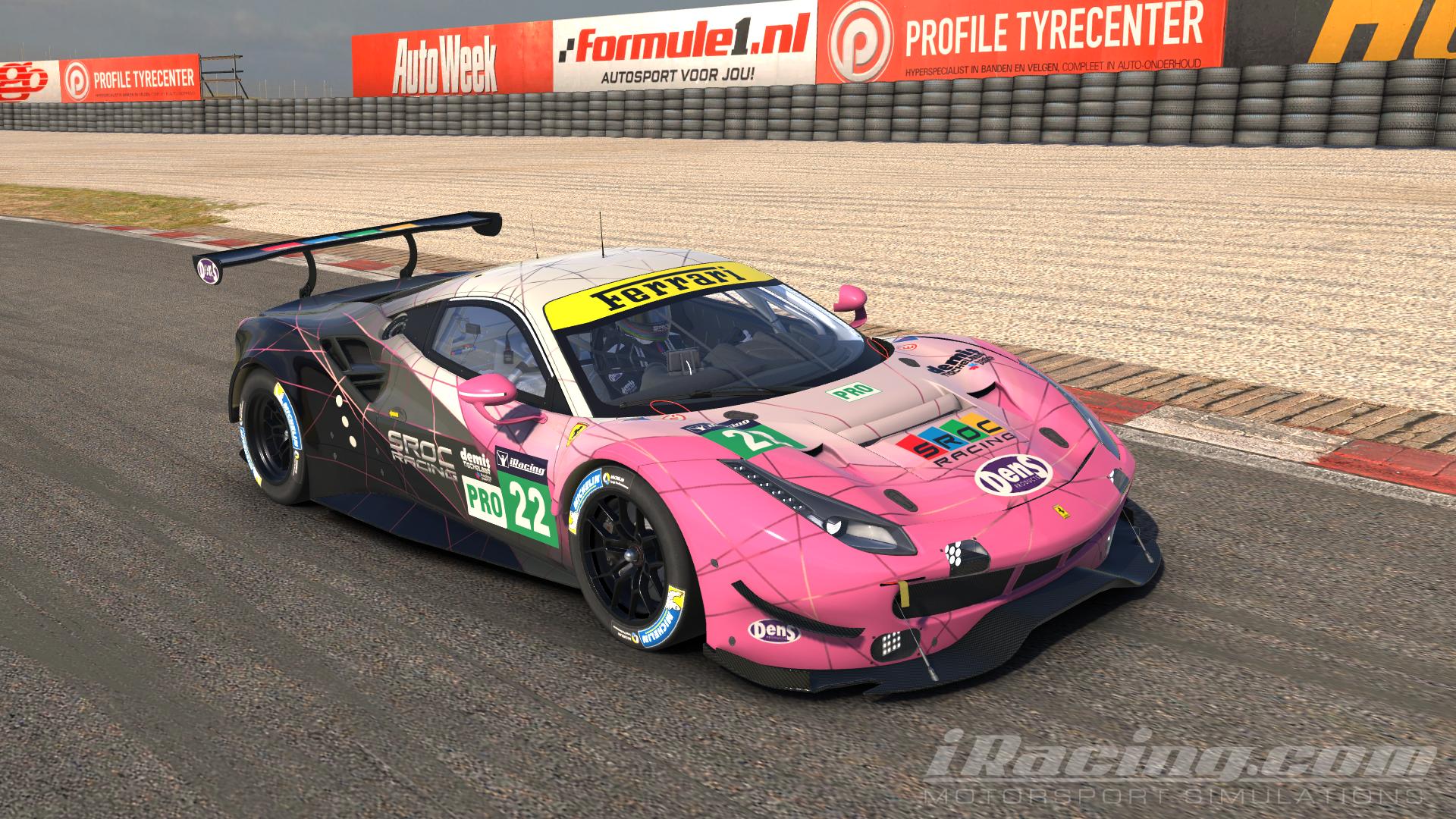 Ferrari 488 GTE sroc crystal pink by Demis Tigchelaar - Trading Paints