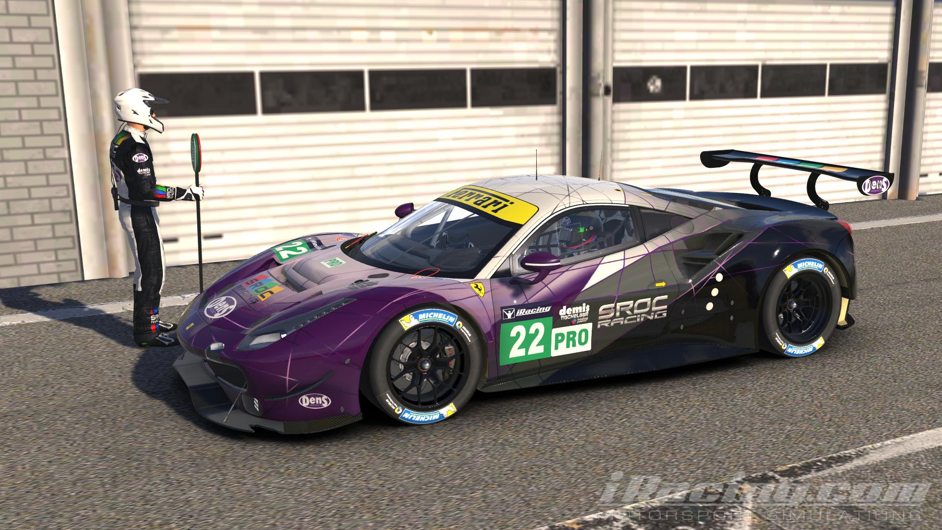 Ferrari 488 GTE sroc crystal purple by Demis Tigchelaar - Trading Paints