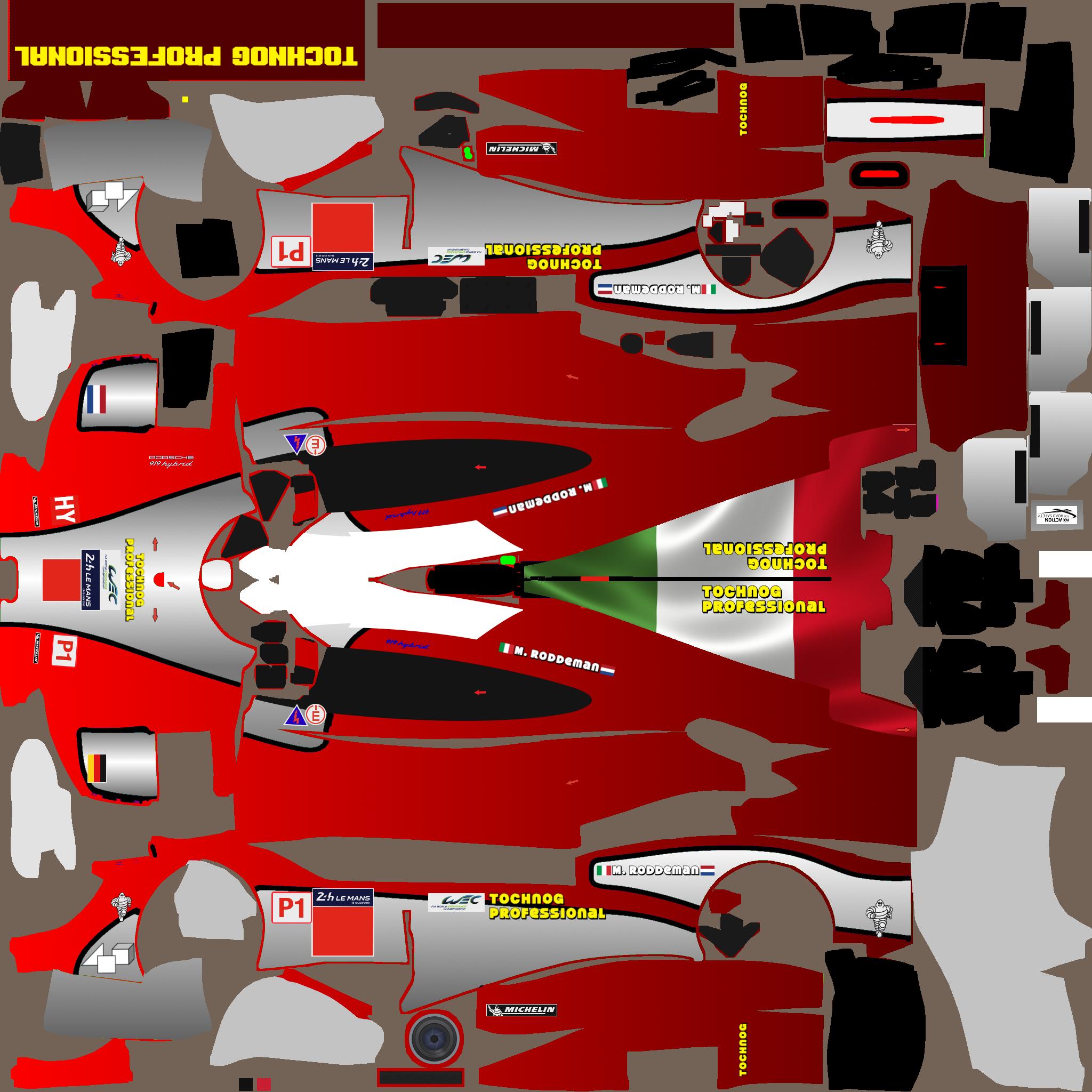 Porsche 919 Hybrid Tochnog 2 by Marco Roddeman - Trading Paints