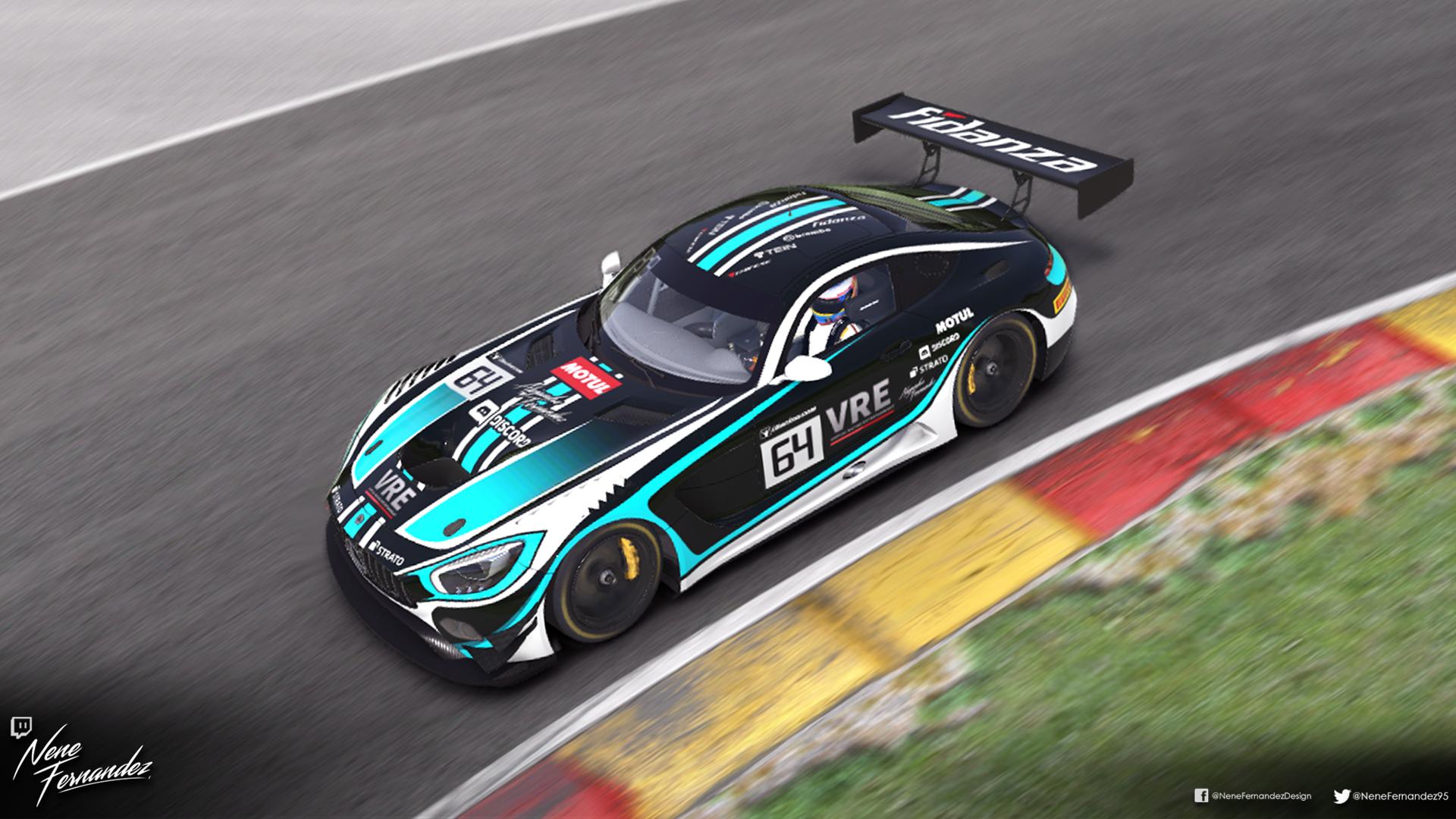 VRE Mercedes AMG GT3 - (Cyan) by Alejandro Fernandez Vega - Trading Paints